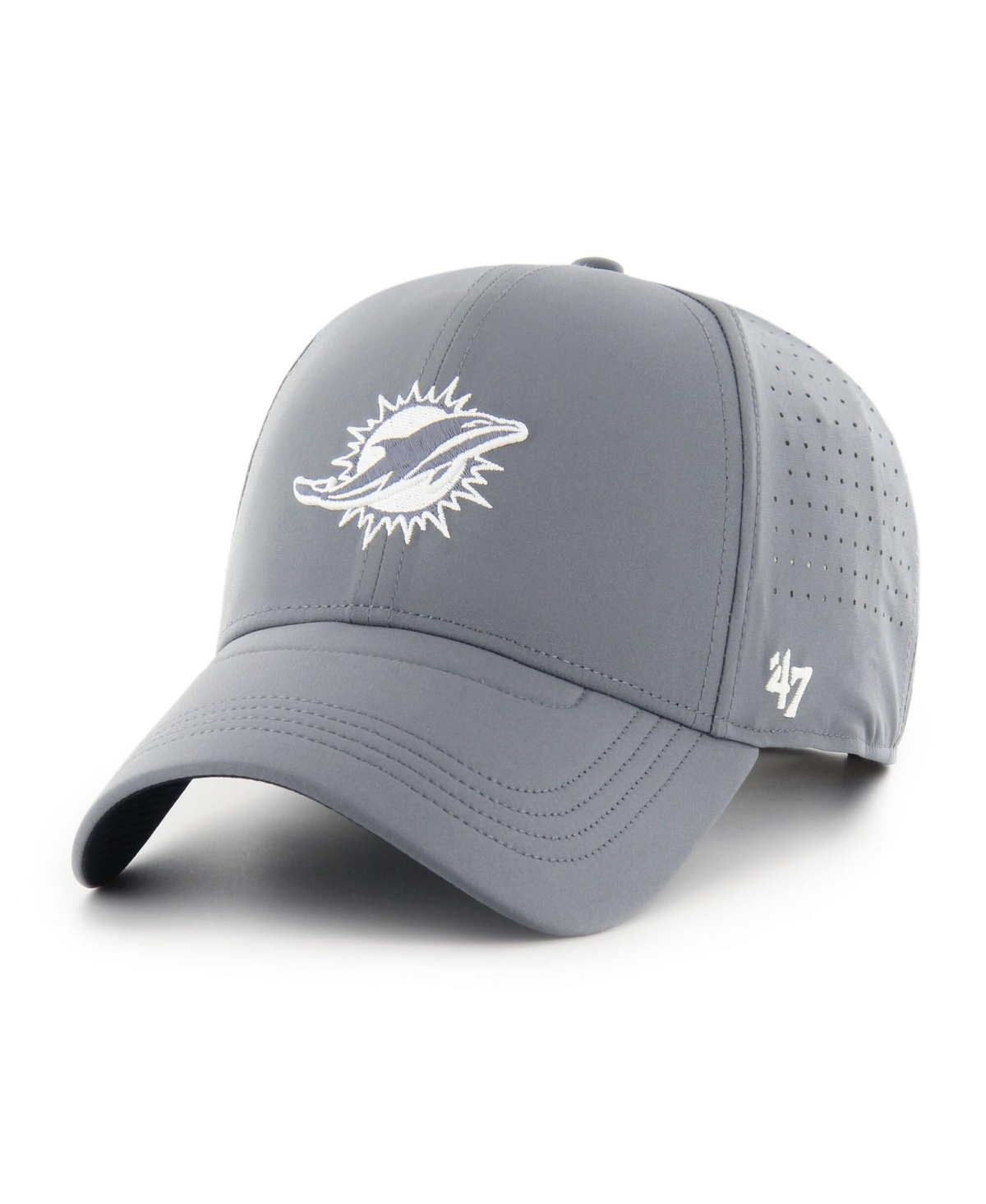 Click here for 47 Brand Mens Gray Miami Dolphins Vent Mvp Adjusta... prices