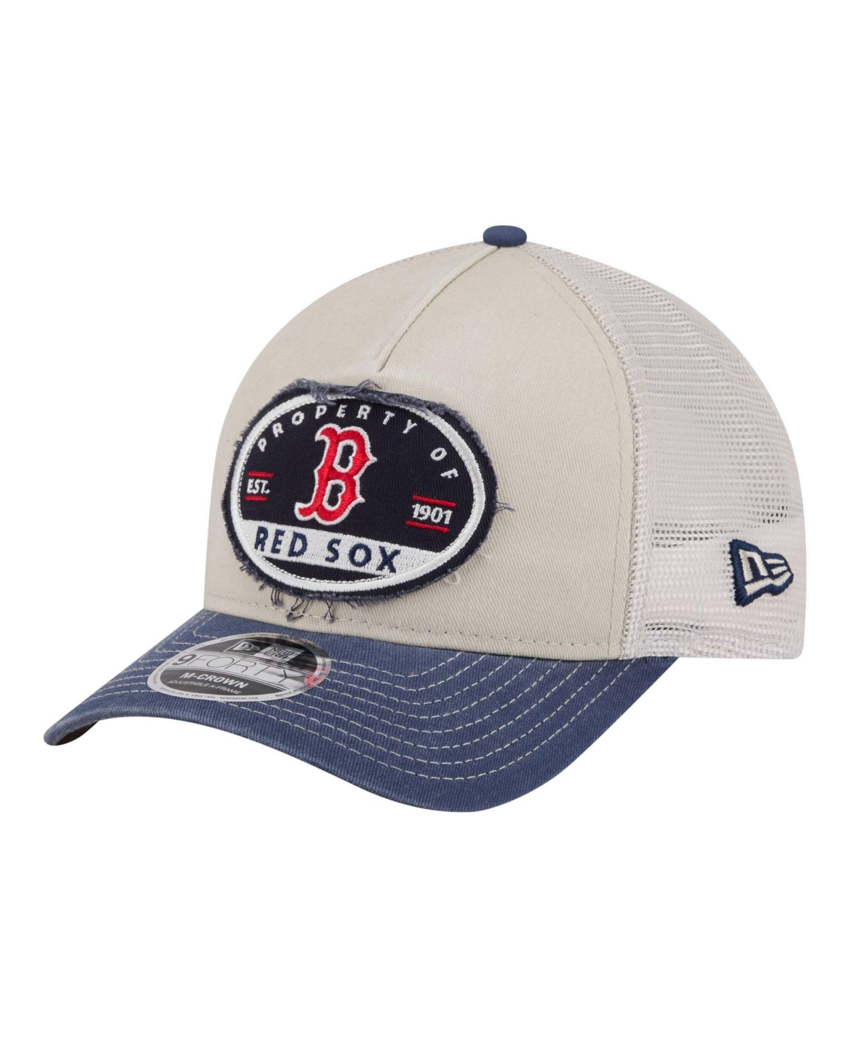 Click here for New Era Mens Light Beige/Navy Boston Red Sox Fraye... prices
