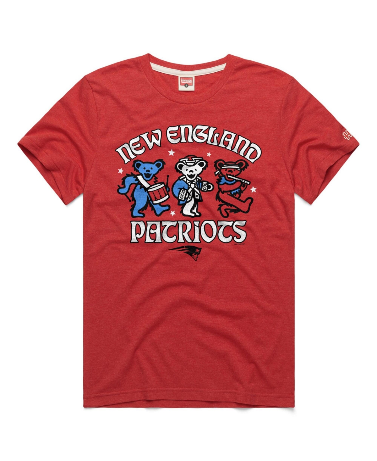 Click here for Homage Mens Red New England Patriots Nfl x Gratefu... prices
