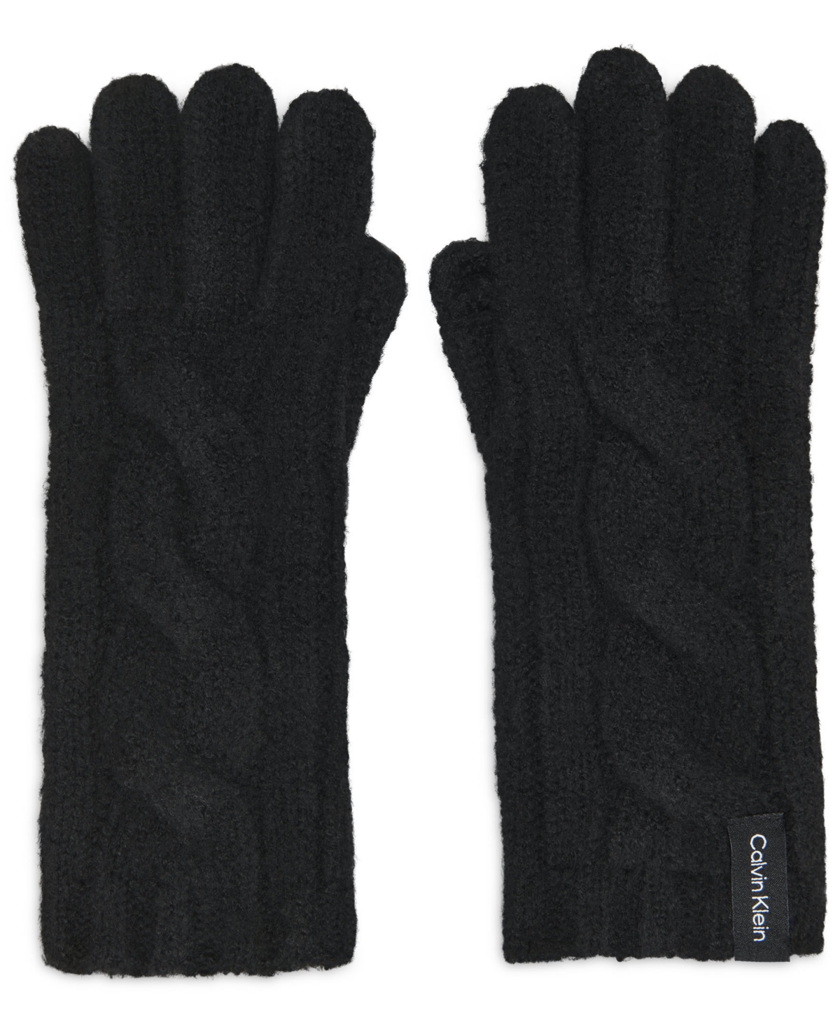 Click here for Calvin Klein Womens Cable Knit Gloves - Black prices