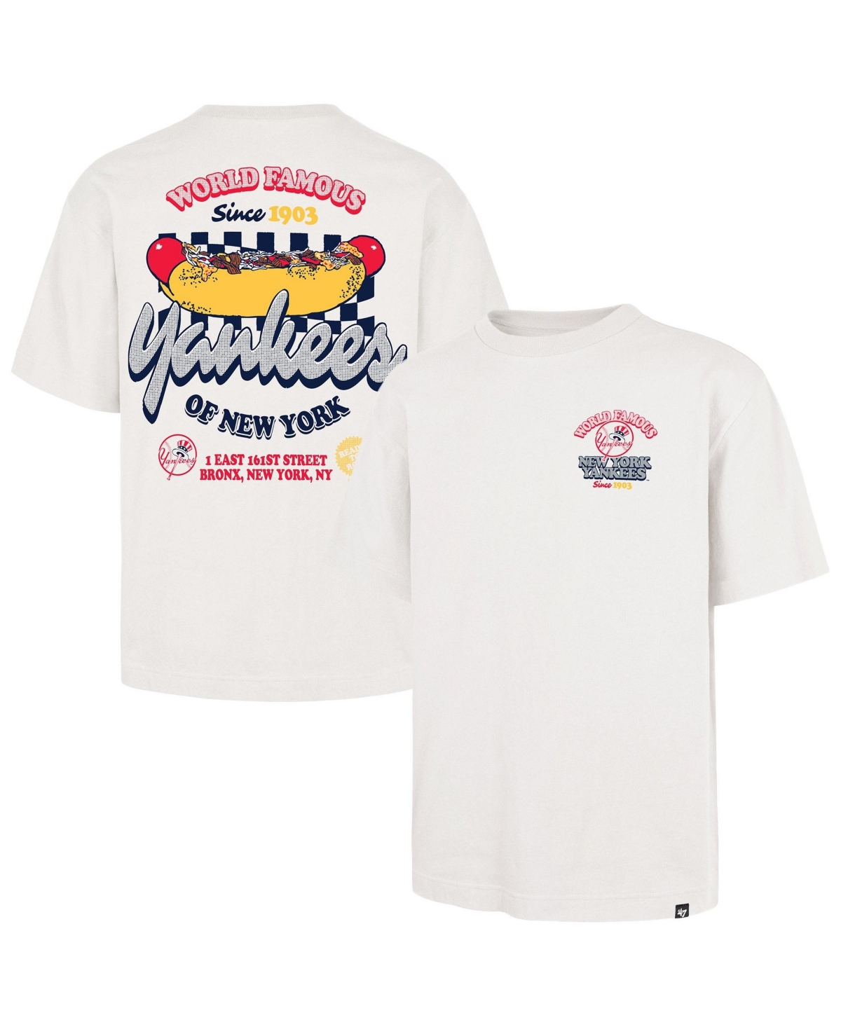 Click here for 47 Brand Mens Cream New York Yankees Glizzy T-Shir... prices