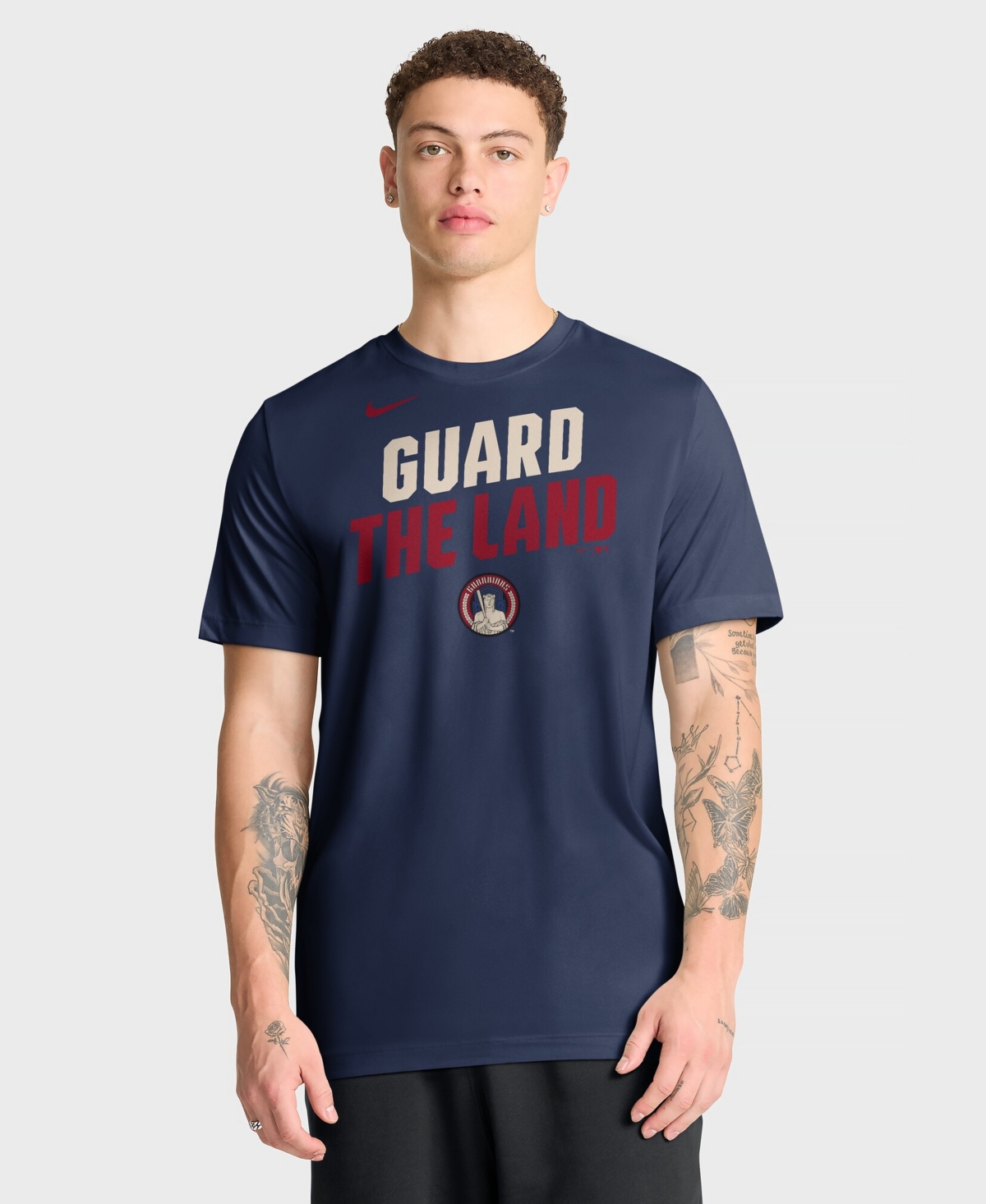 Click here for Nike Mens Navy Cleveland Guardians City Connect Te... prices