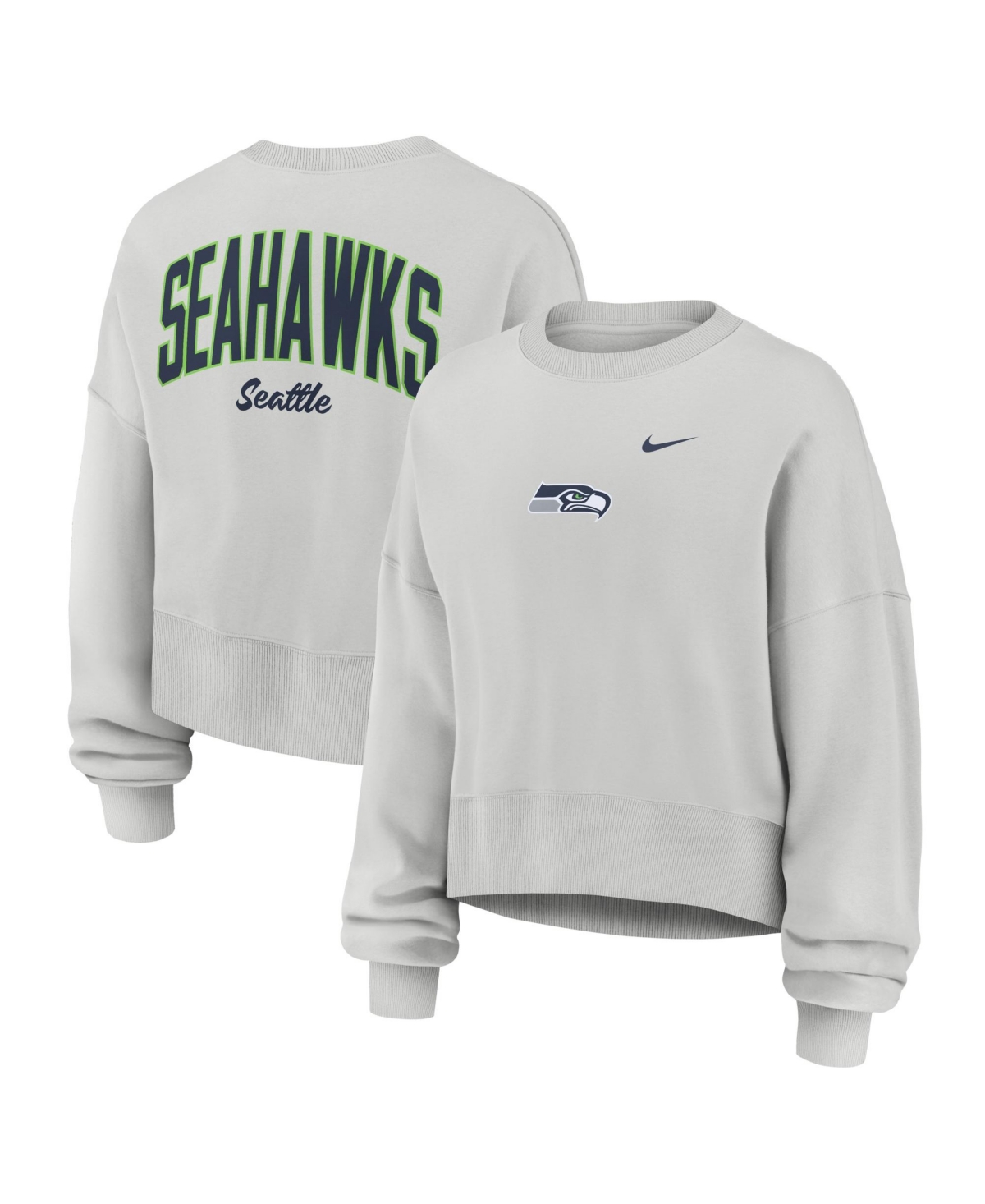 Click here for Nike Womens Gray Seattle Seahawks Oversized Primet... prices