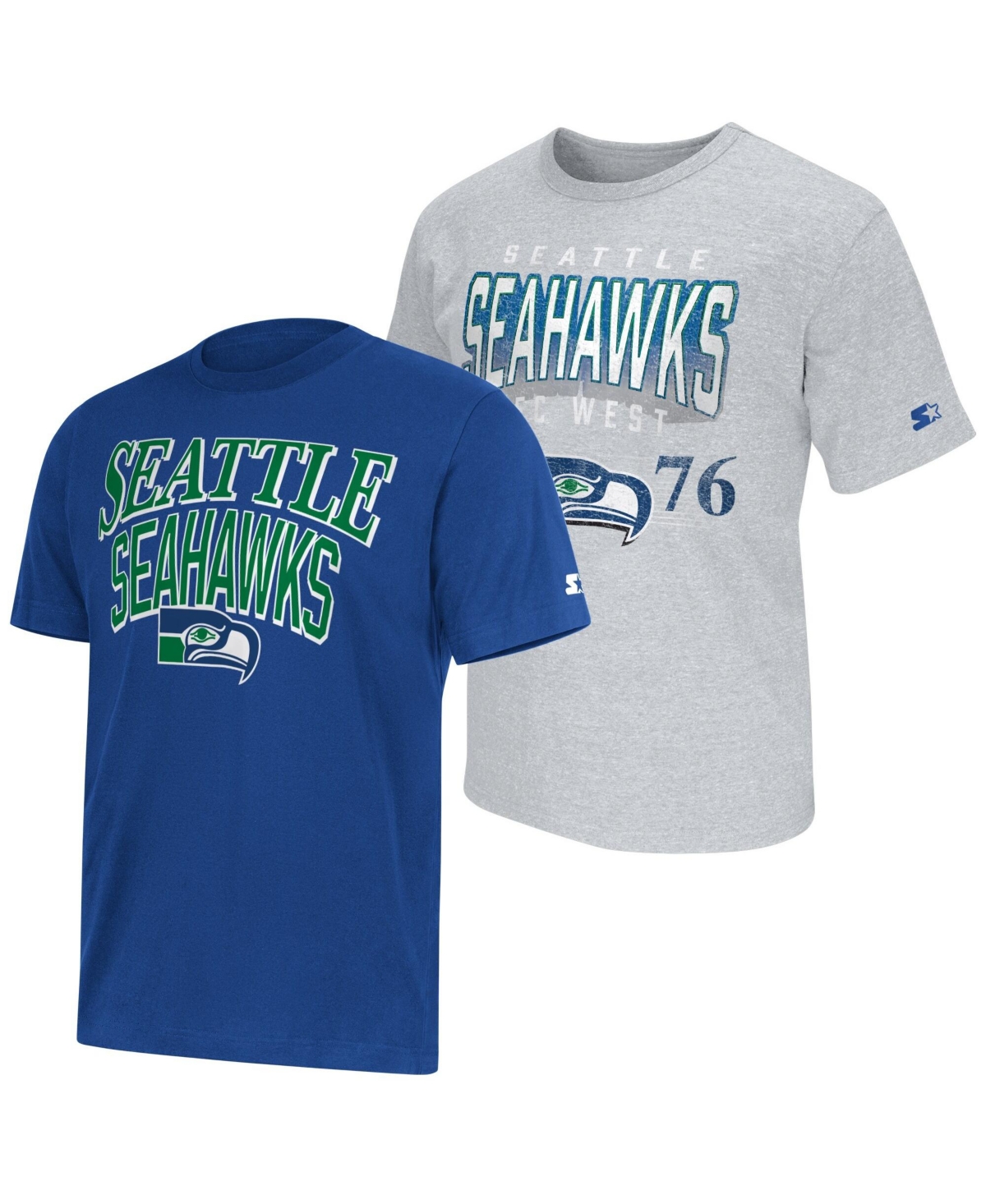 Click here for Starter Mens Royal/Heather Gray Seattle Seahawks T... prices