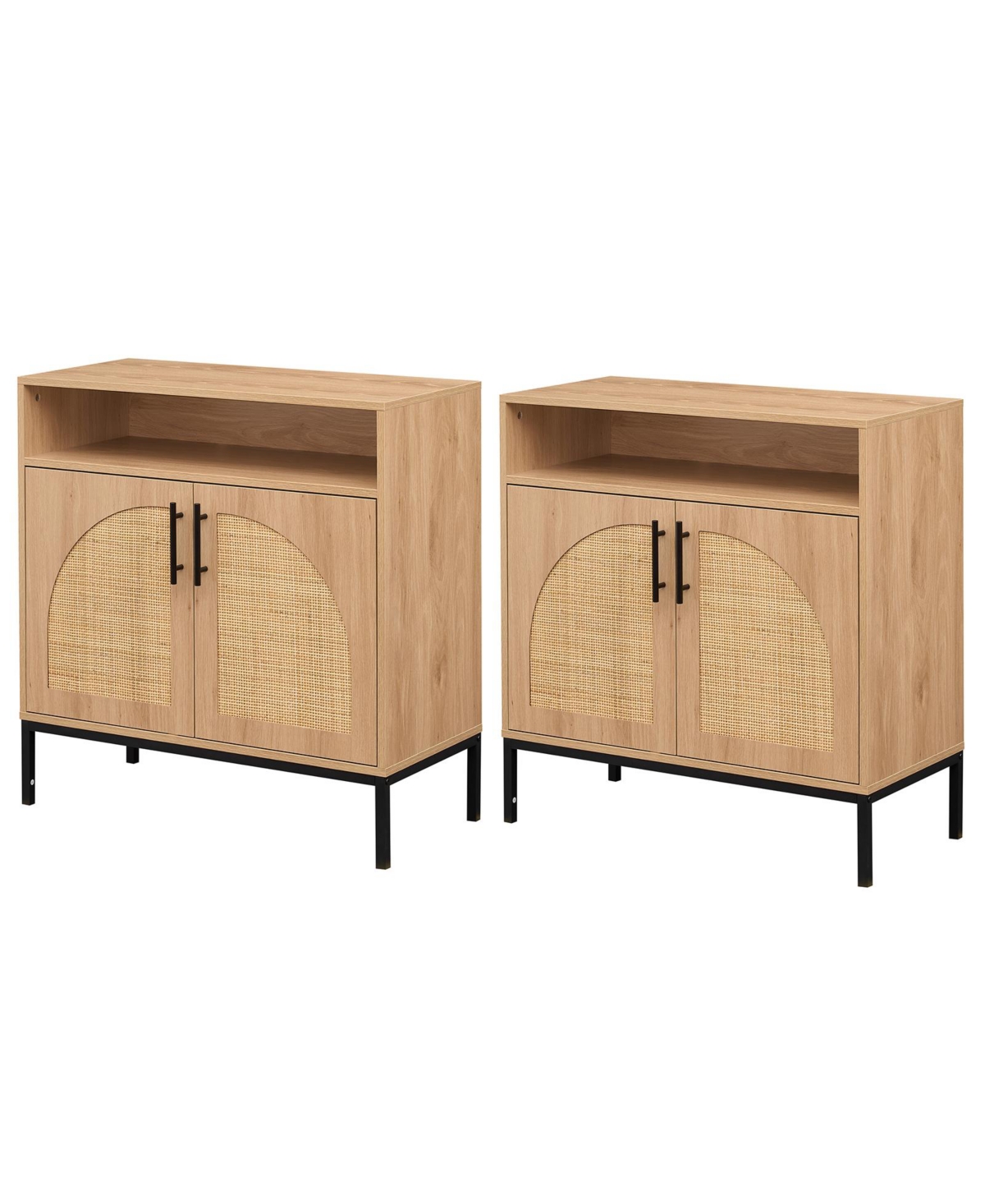 Click here for Costway Sideboard Buffet Cabinet with Rattan Decor... prices