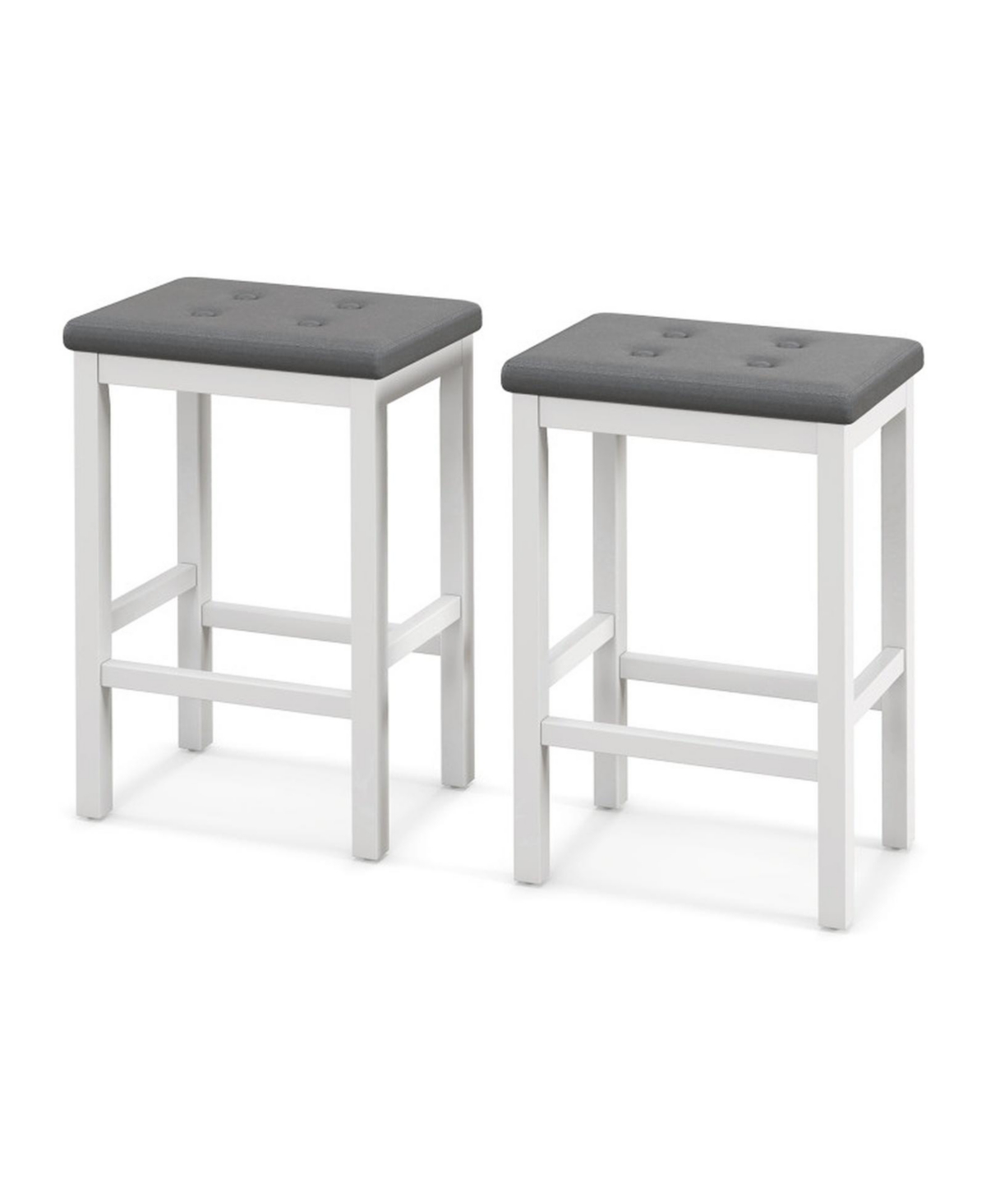 Click here for Gouun Set of 2 Button-Tufted Counter-Height Bar St... prices