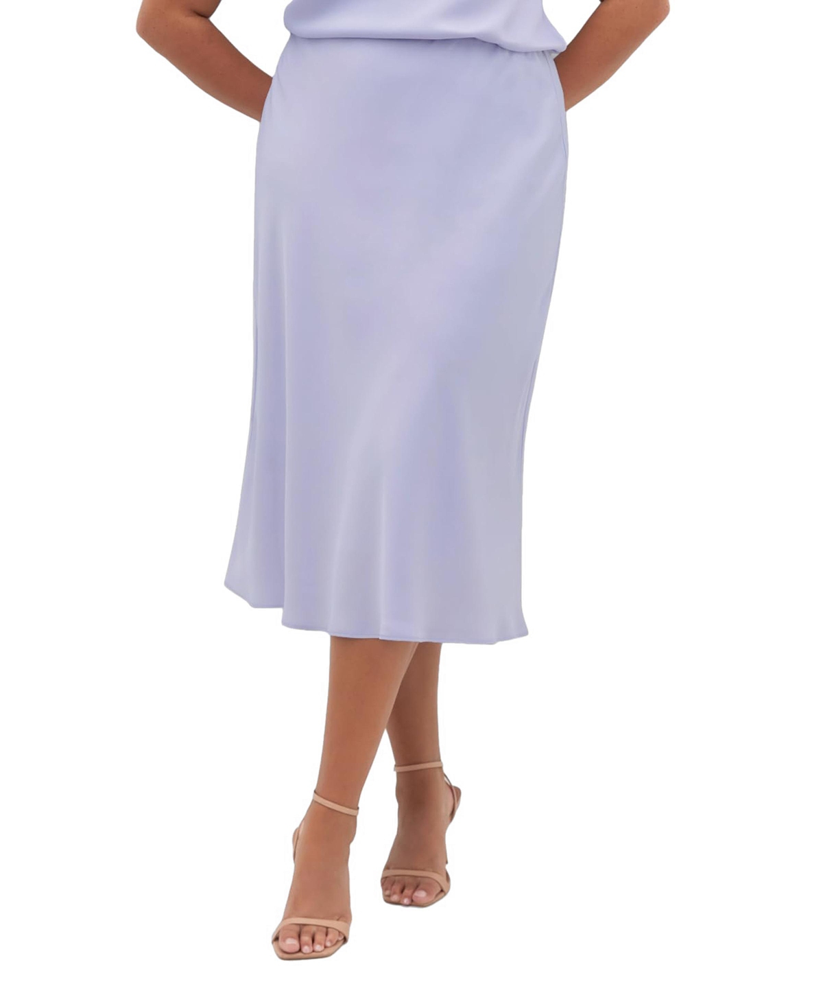 Click here for City Chic Womens Plus Size Miranda Satin Midi Skir... prices