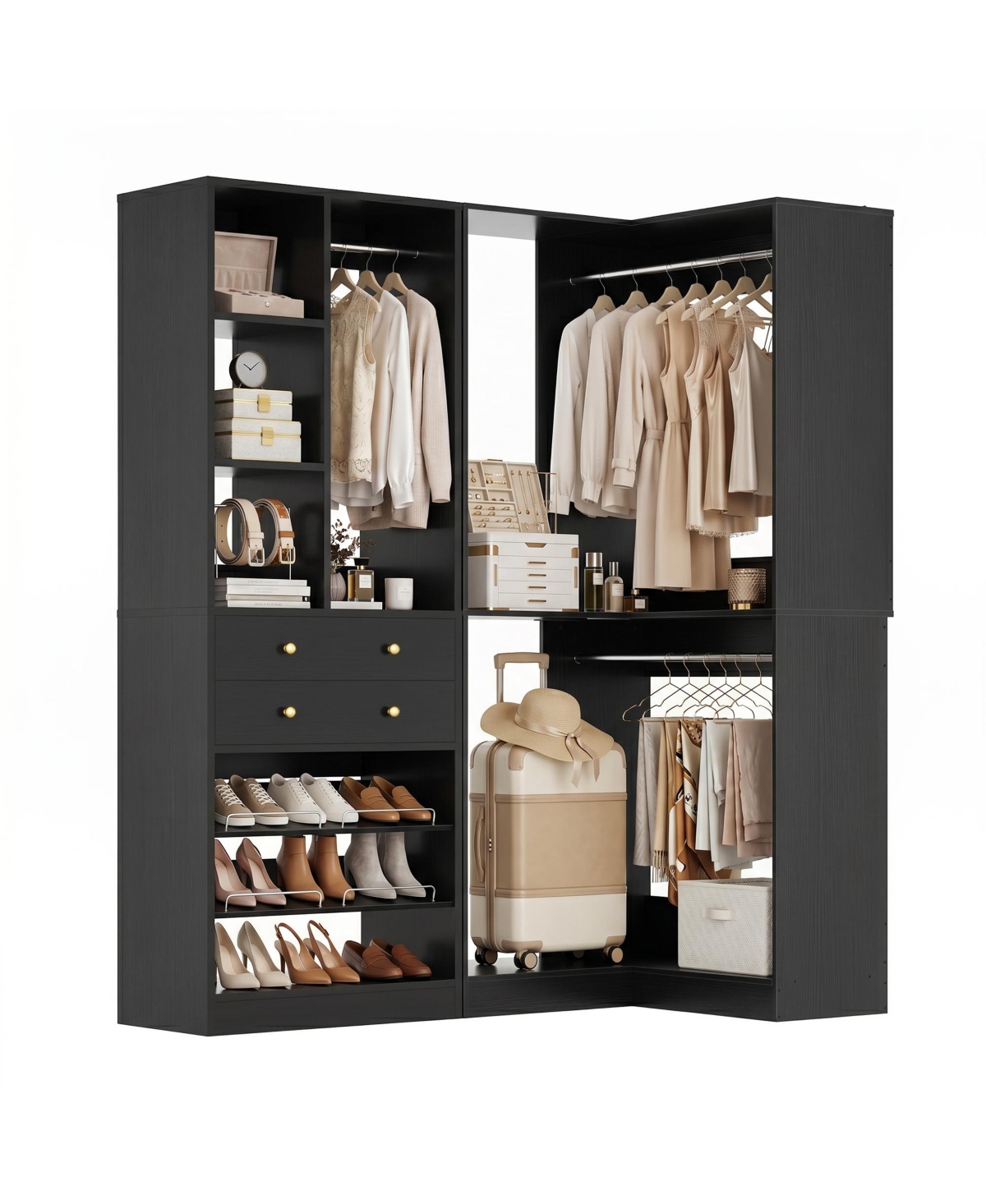 Click here for Aheaplus Corner Closet Organizer System Set with 2... prices
