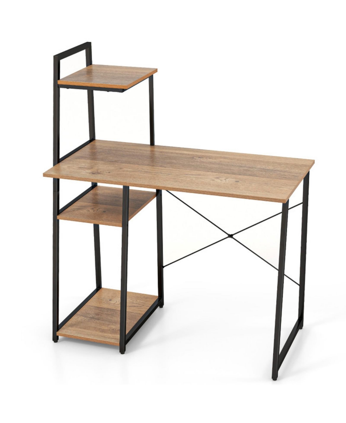 Click here for Gouun Wood Home Office Desk with Built-In Power Ou... prices
