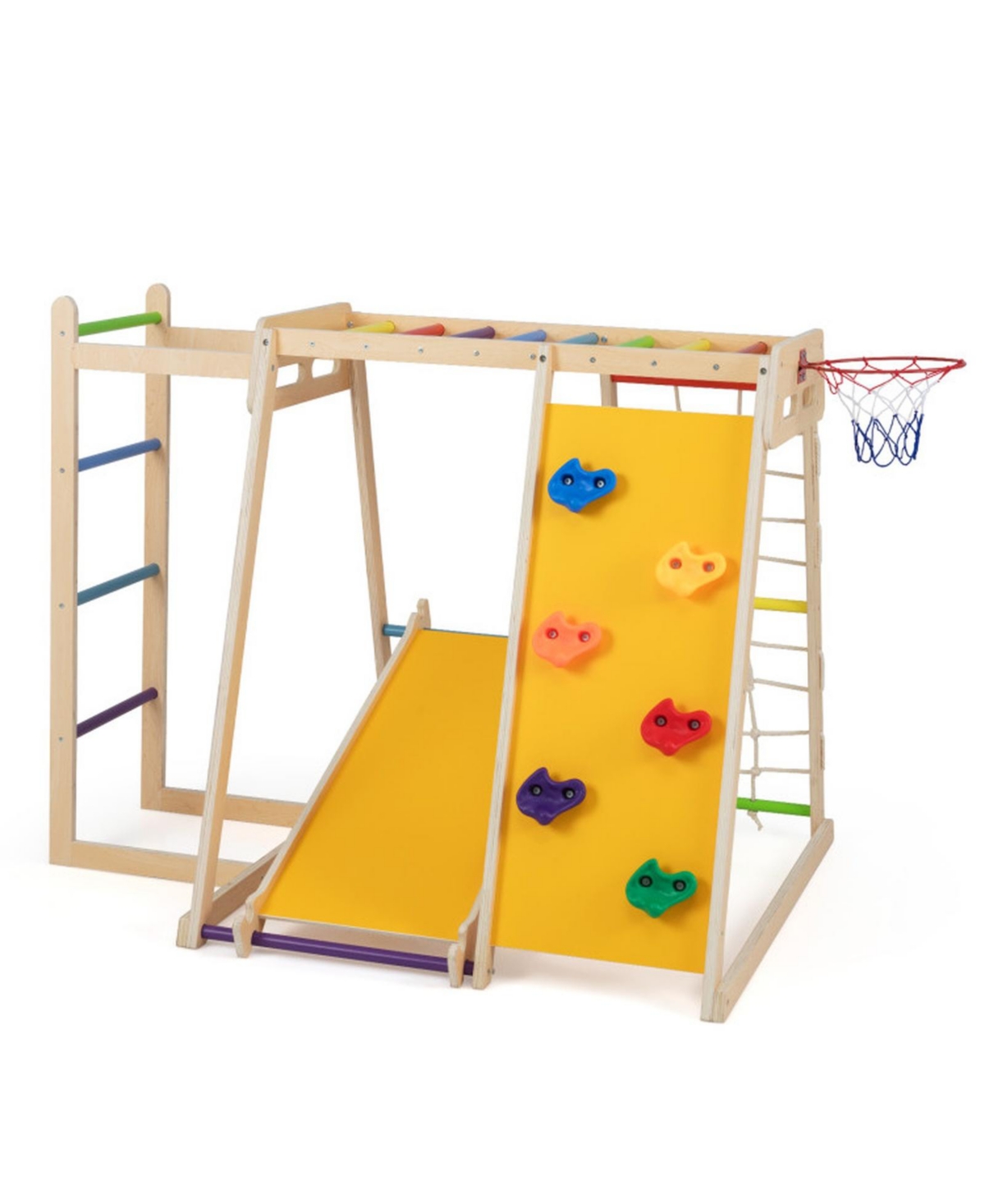 Click here for Hongge 6-in-1 Kids Indoor Jungle Gym with Slide an... prices
