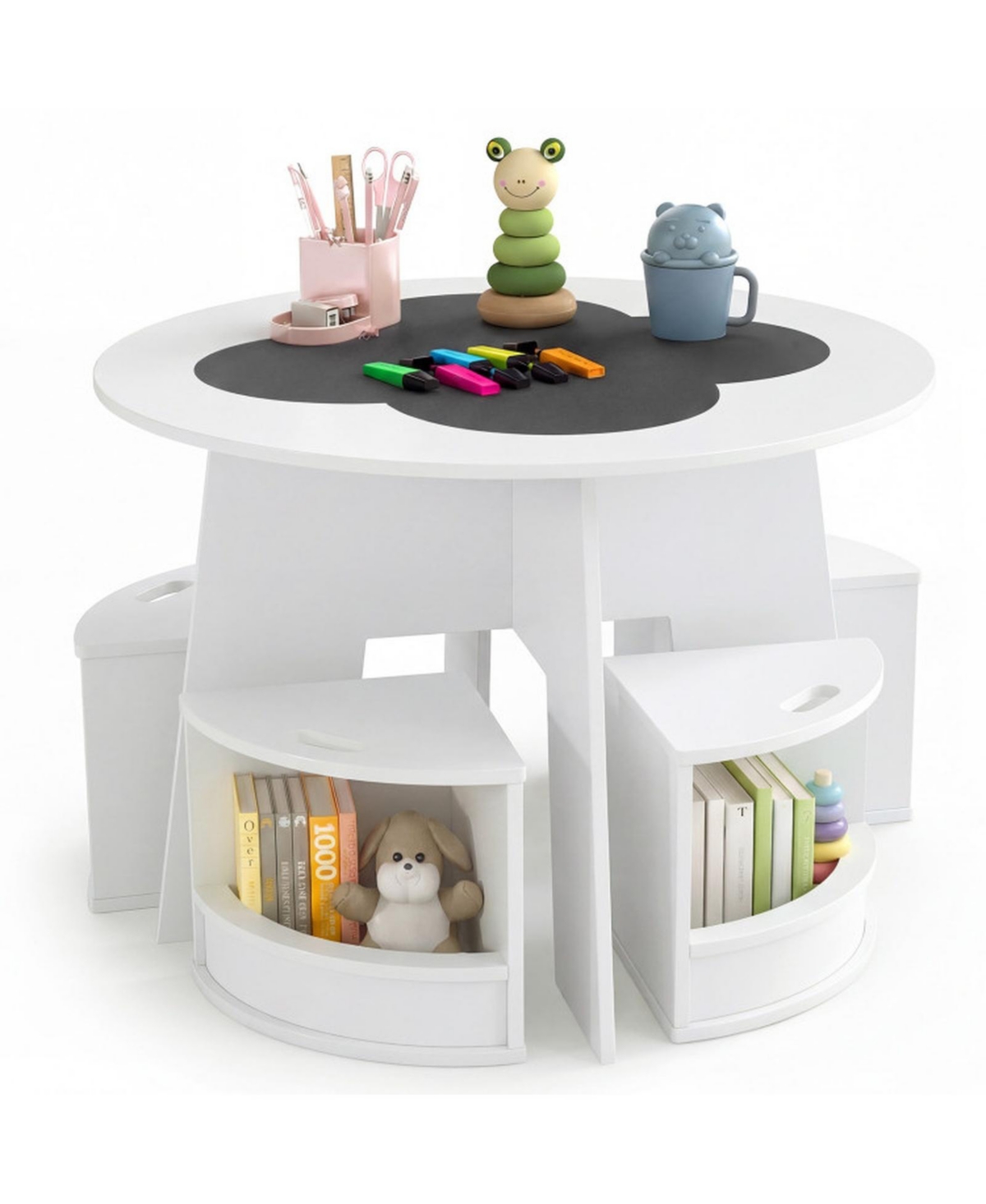 Click here for Sugift 5 pieces Kids Table and Chair Set with 4 St... prices