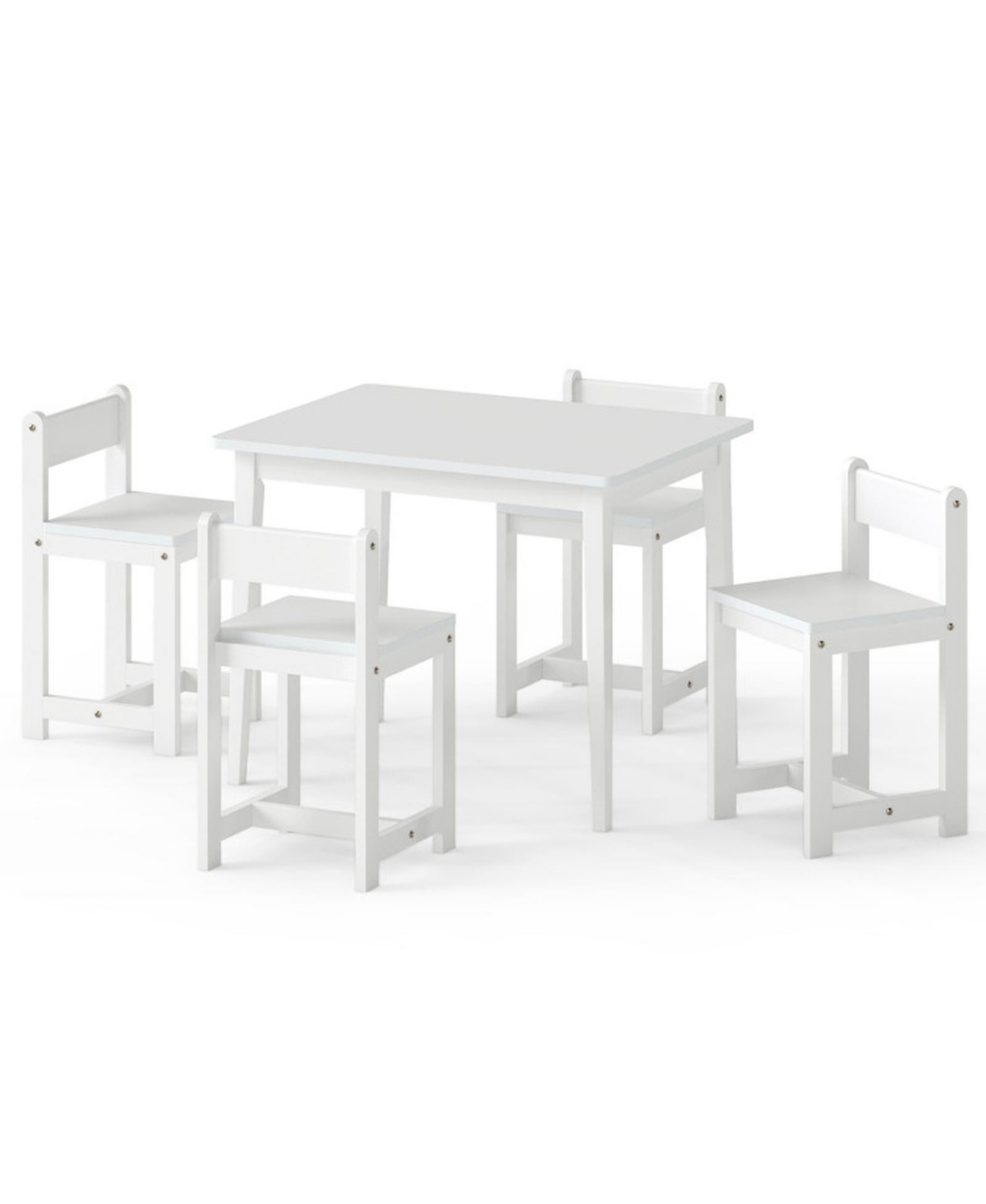 Click here for Sugift 5-Piece Kids Solid Rubber Wood Table and Ch... prices