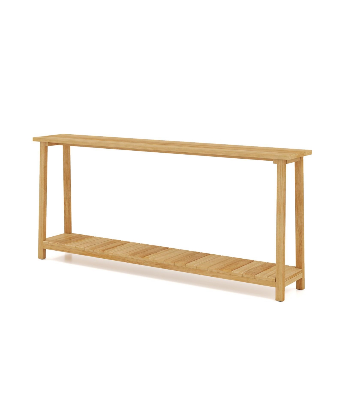 Click here for Slickblue Farmhouse 2-Tier Console Table with Teak... prices