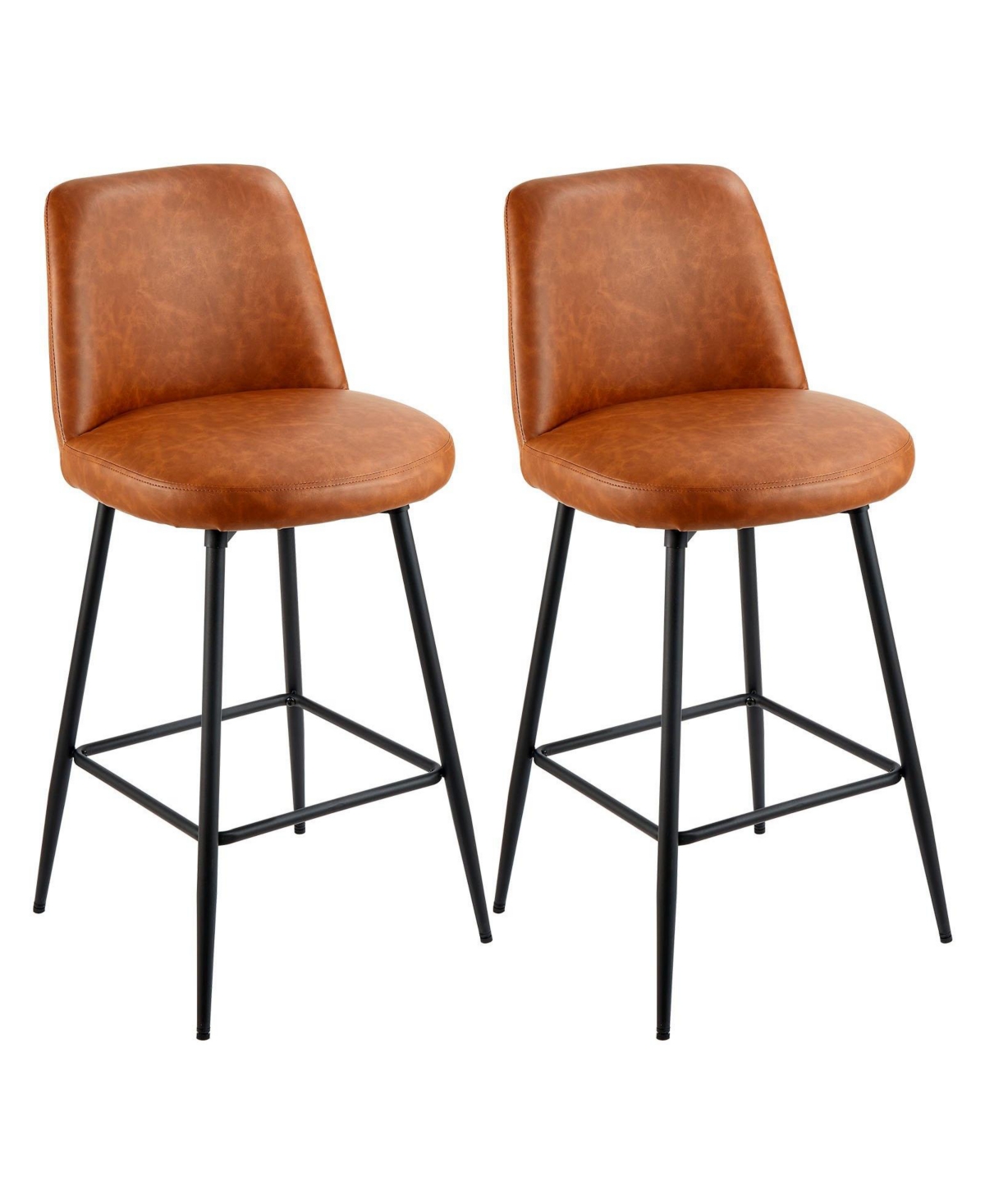 Click here for Slickblue Set of 2 27 Inch Pu Leather Swivel Count... prices