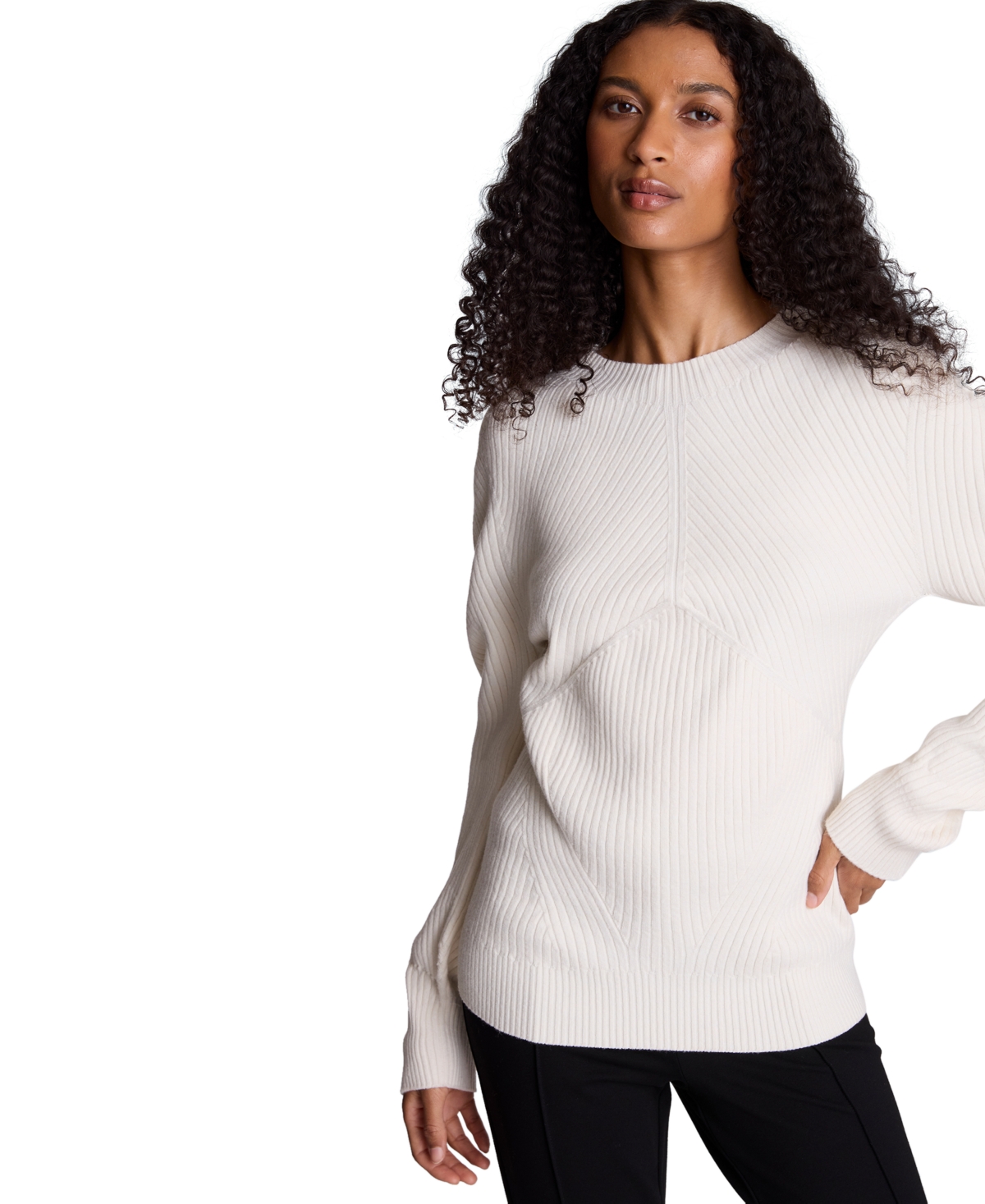 Click here for Kenneth Cole Womens Traveling Rib Mock Neck Ribbed... prices