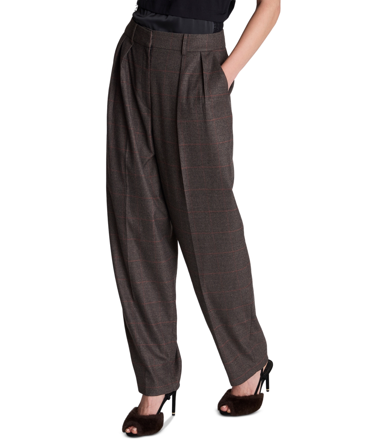Click here for Kenneth Cole Womens Pleated Wide-Leg Pants - Med B... prices