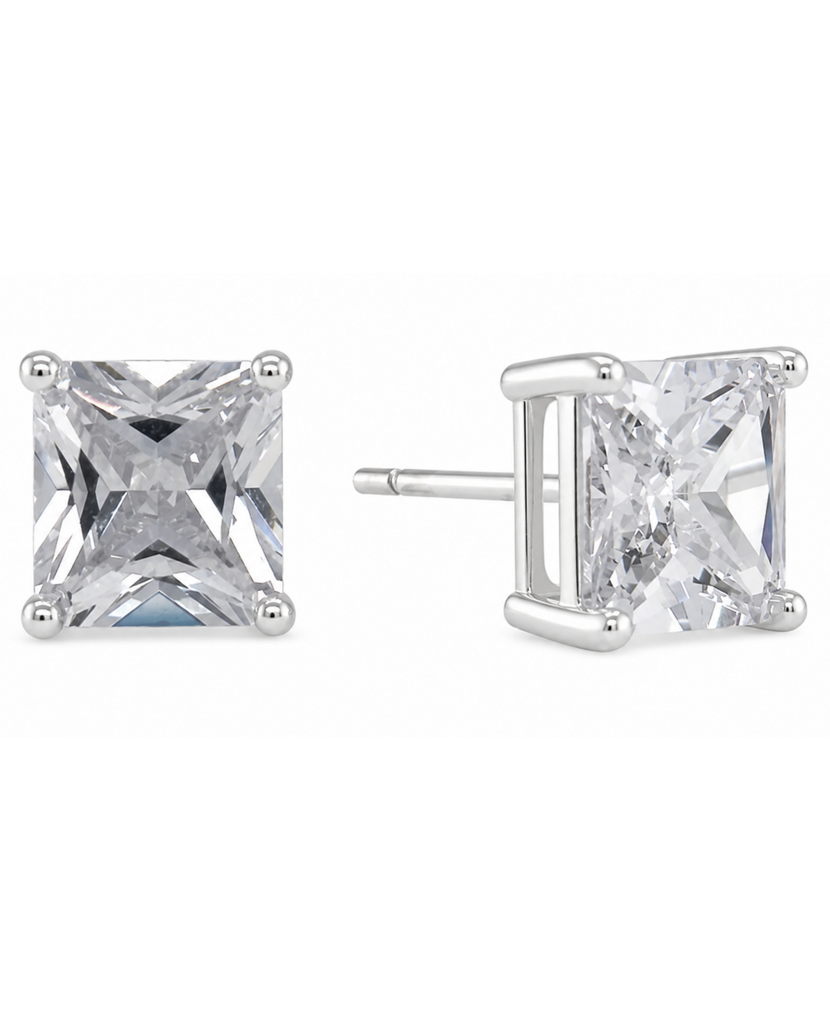 Click here for And Now This Silver Plate Cubic Zirconia 7.5mm Squ... prices