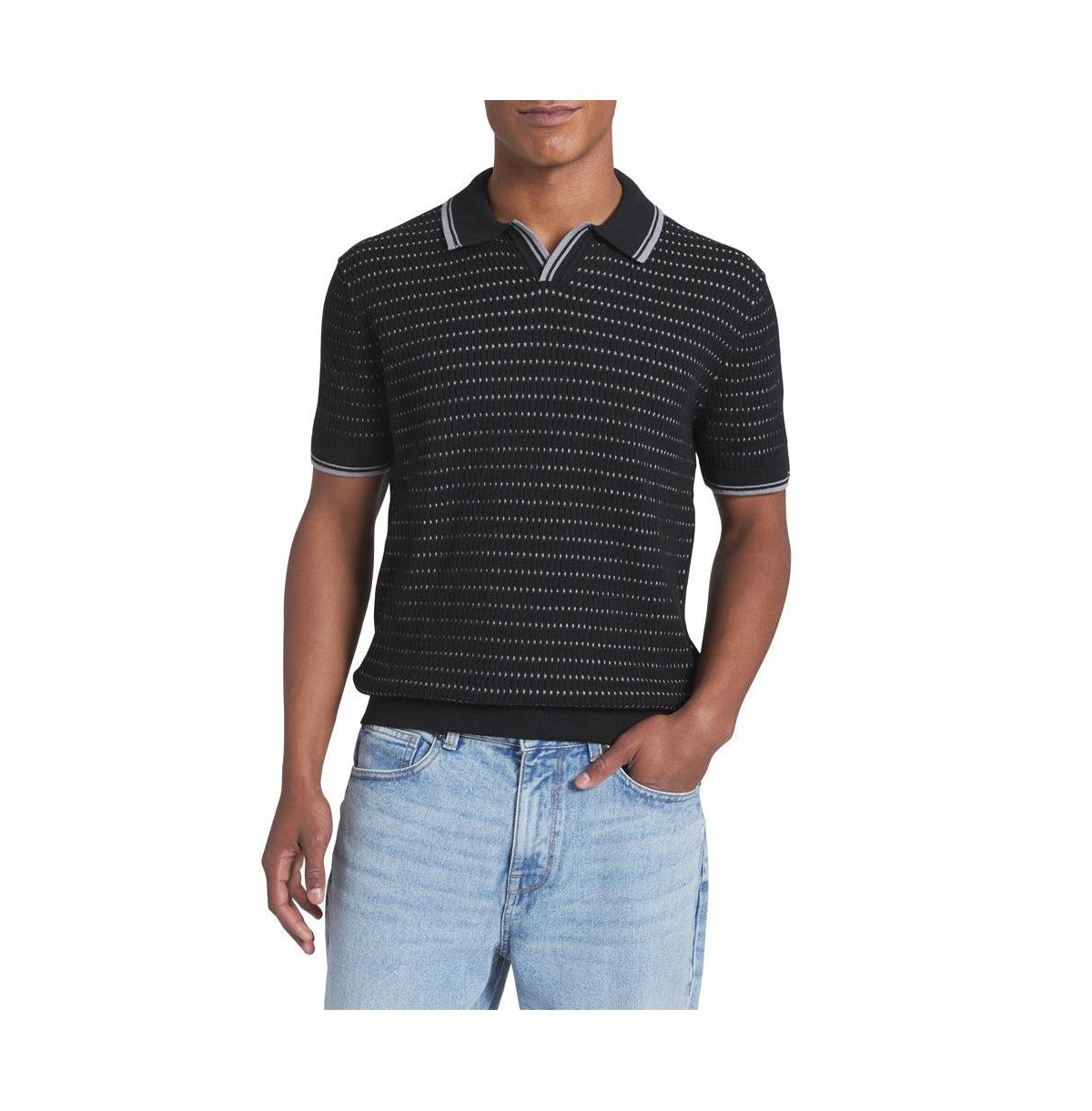 Click here for dkny Mens dyson sweater polo - Black prices