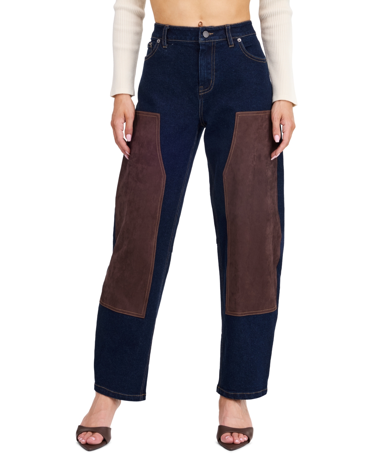 Click here for Kittenish Womens Lottie High-Rise Barrel Suede Con... prices