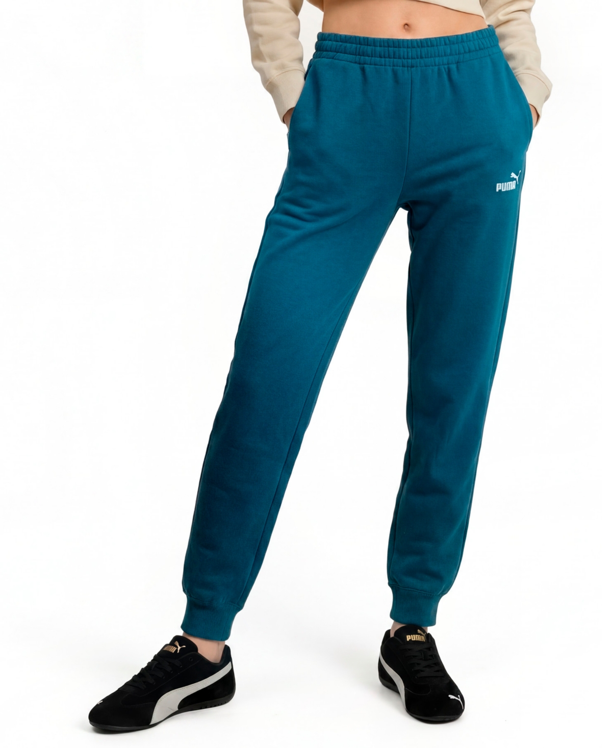Click here for Puma Womens Ess No. 1 Logo Fleece Relaxed-Fit Pull... prices