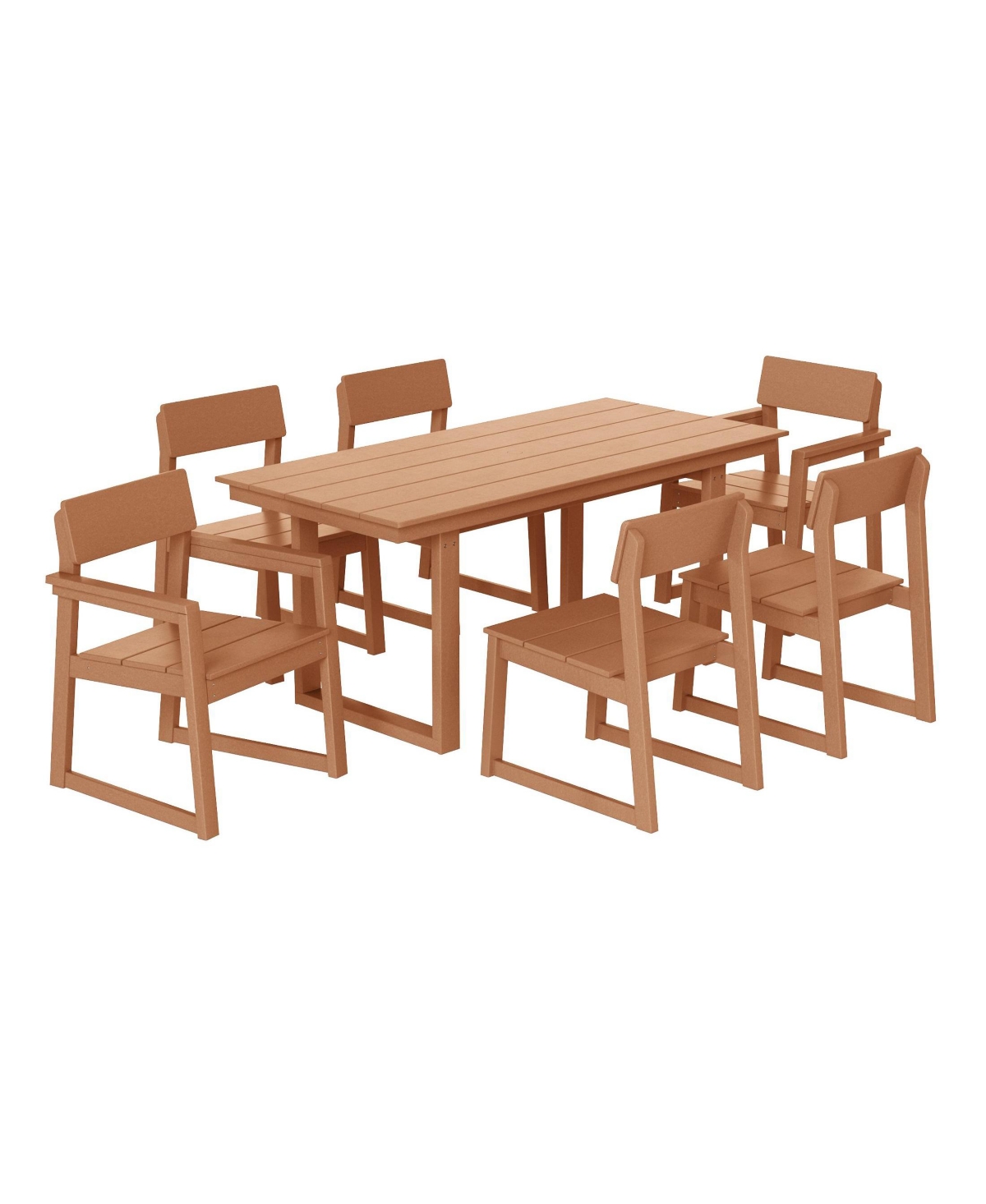 Click here for WestinTrends 7-Piece Modern Hdpe Outdoor Patio Din... prices