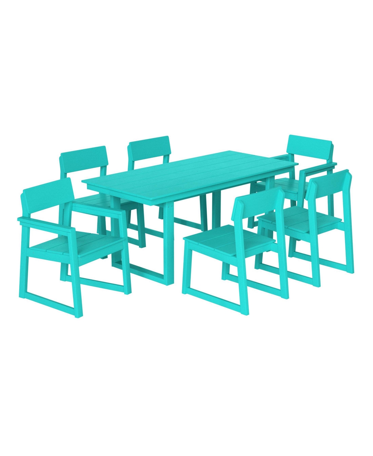 Click here for WestinTrends 7-Piece Modern Hdpe Outdoor Patio Din... prices