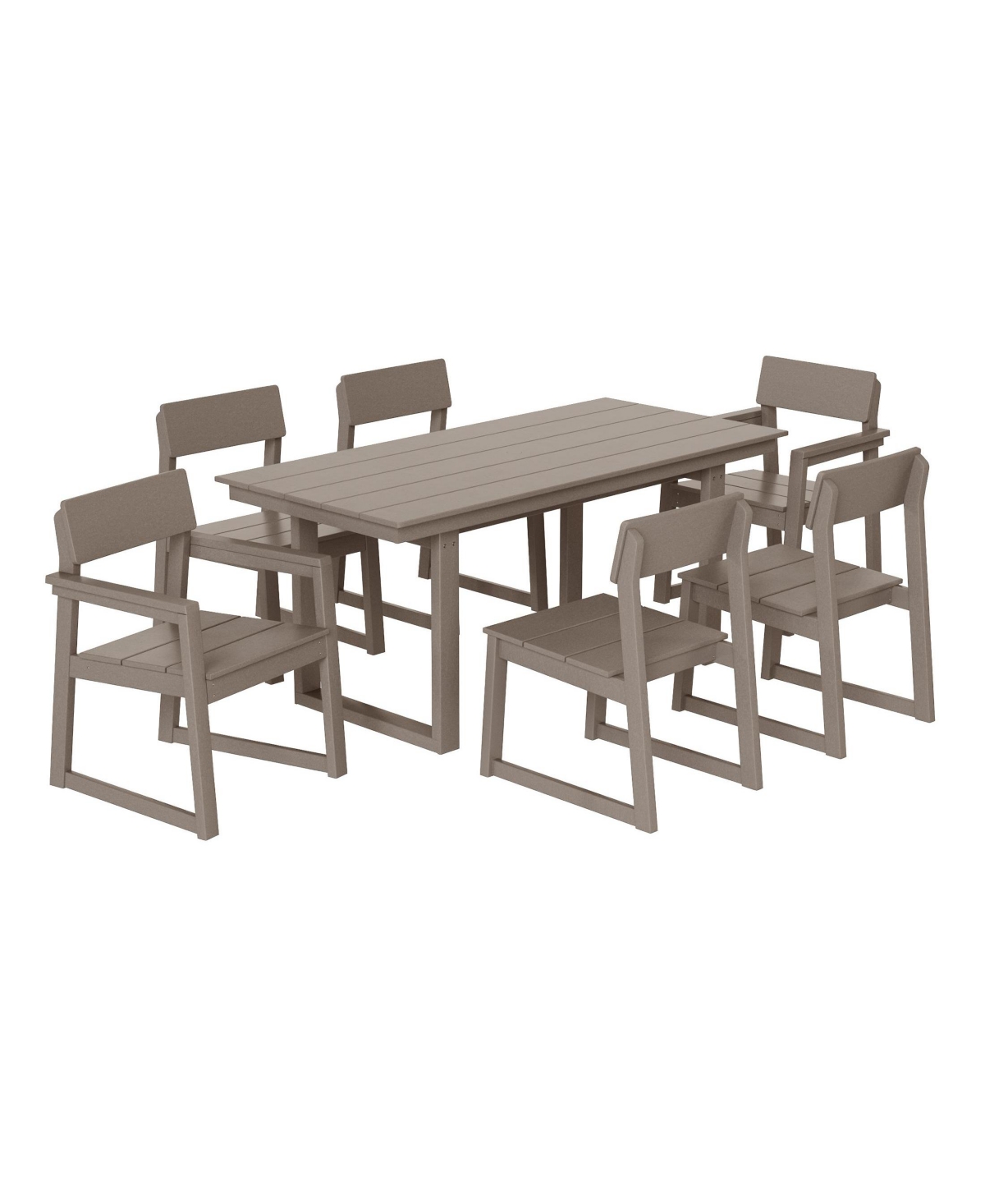Click here for WestinTrends 7-Piece Modern Hdpe Outdoor Patio Din... prices