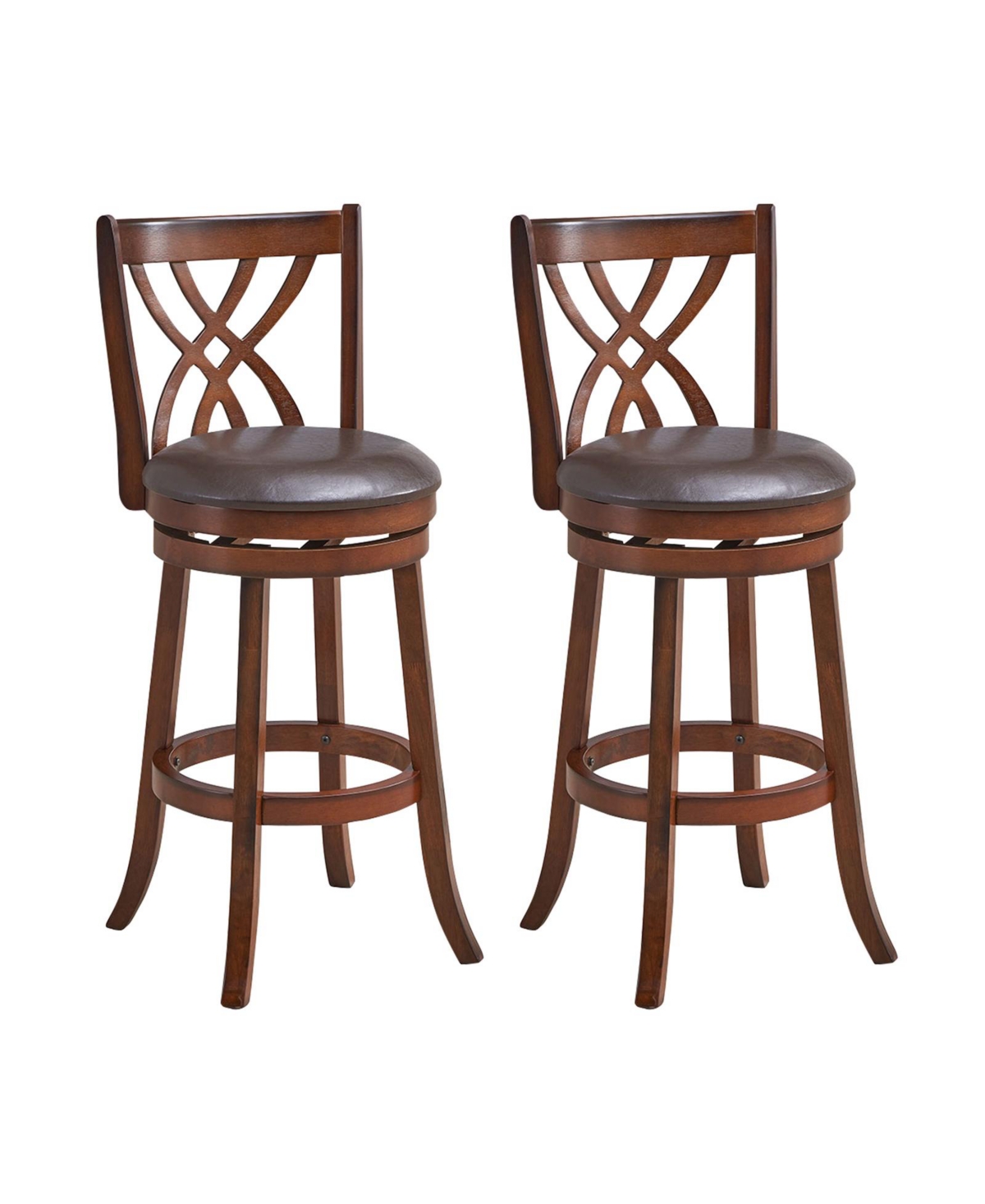 Click here for Mecale Set of 2 Swivel Counter-Height Chairs with... prices