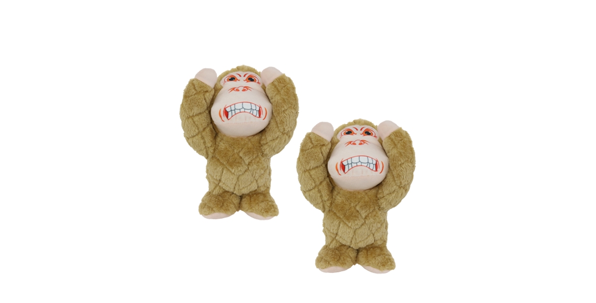 Click here for Mighty Angry Animals Monkey 2 Pack  Durable Plush... prices