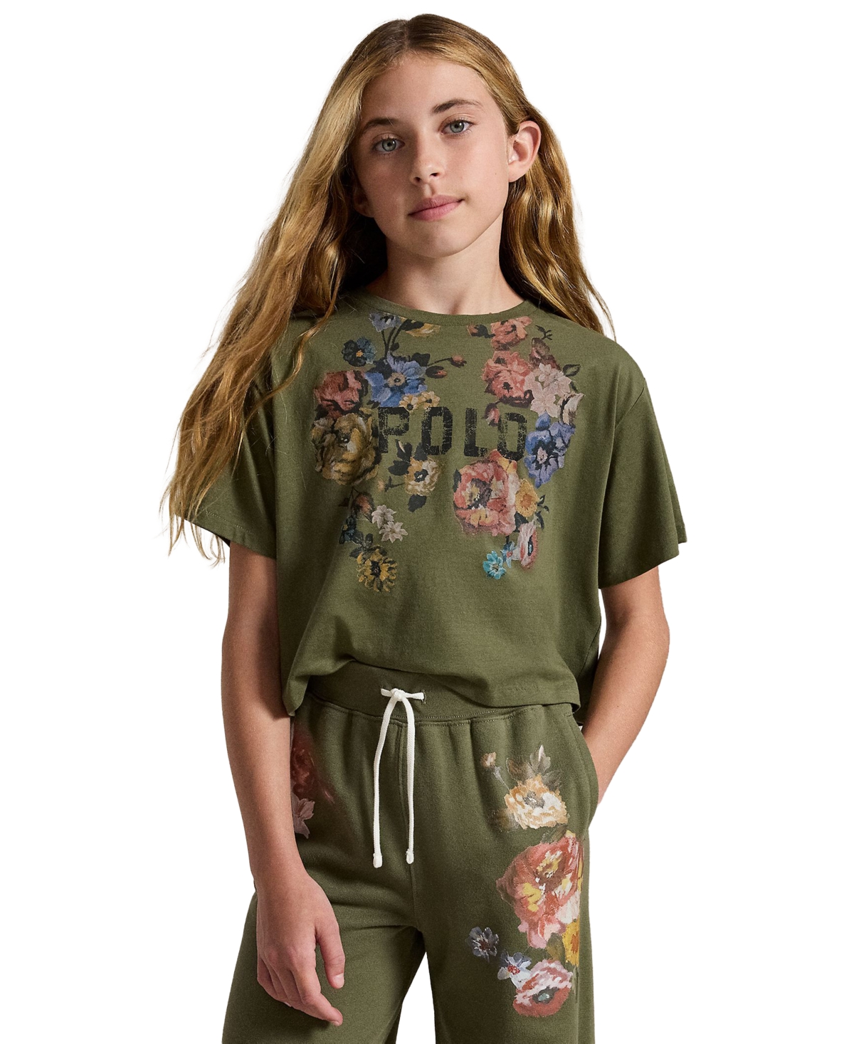 Click here for Polo Ralph Lauren Girls 7-16 Floral Cotton Jersey... prices
