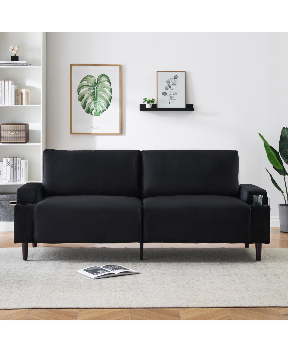 Click here for homfan 80.7 Modern Fabric Recliner Sofa with Stora... prices