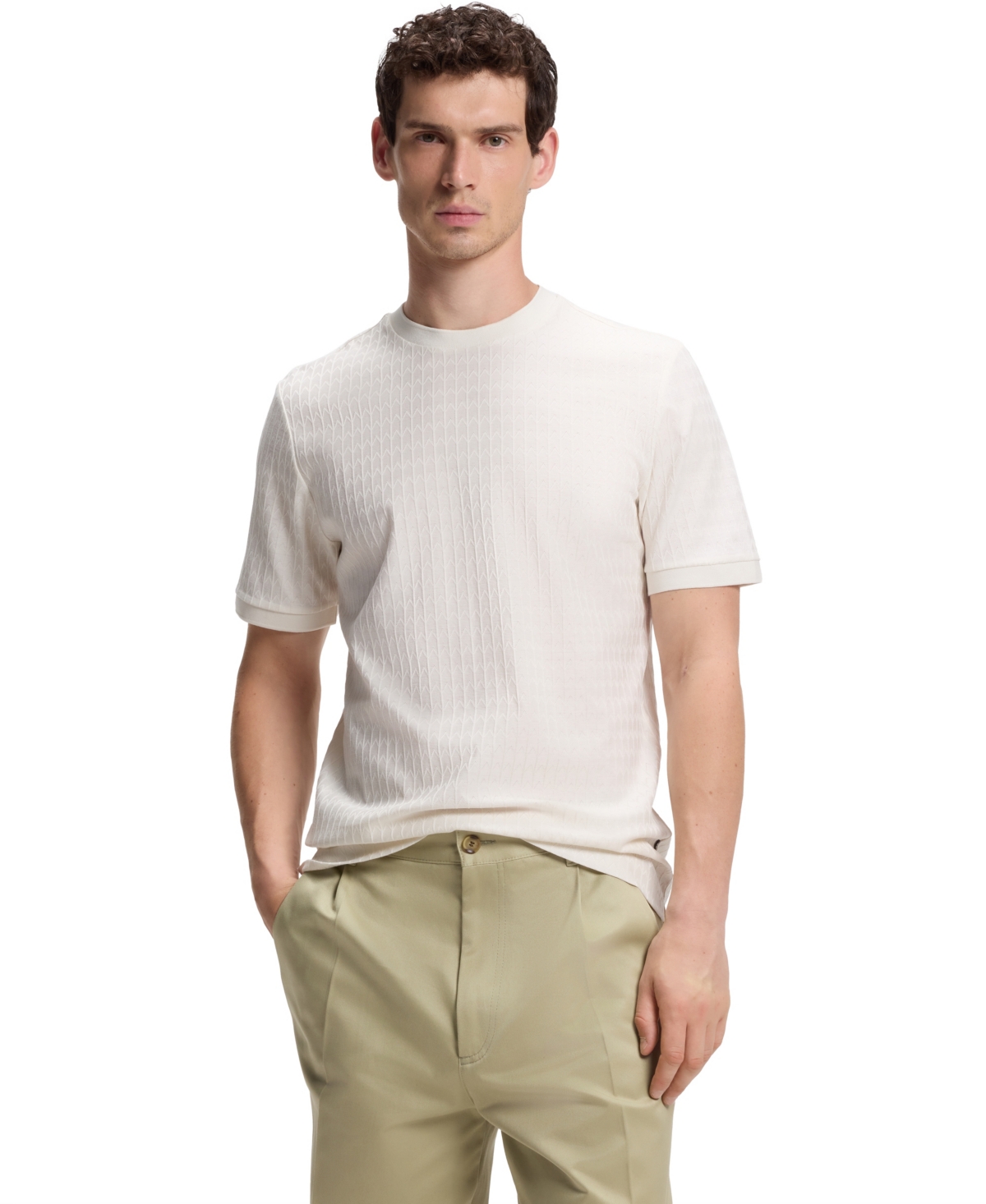Click here for Boss by Hugo Boss Mens Cotton Regular-Fit Geometri... prices