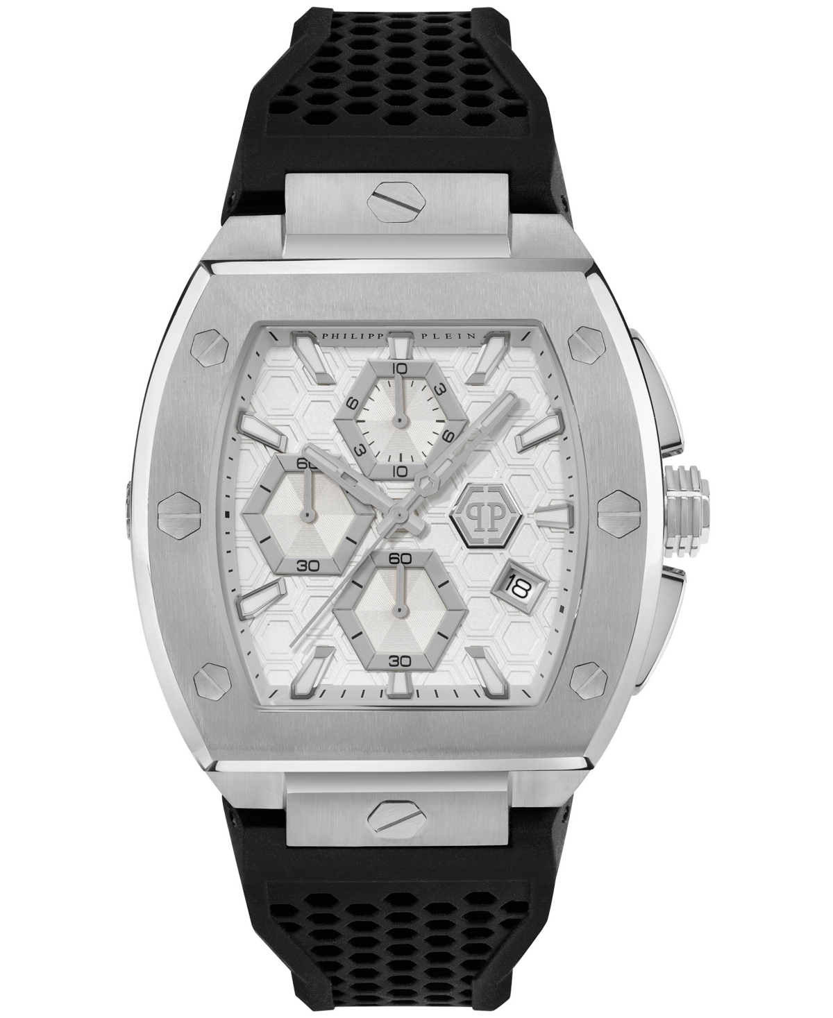 Click here for Philipp Plein Hexagon Phantom Mens Black Silicone... prices