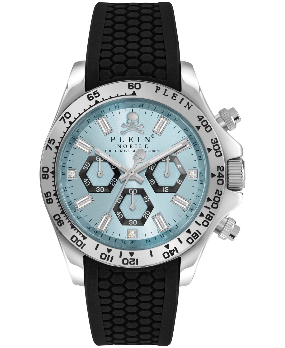 Click here for Philipp Plein Nobile Mens Black Silicone Strap Wat... prices