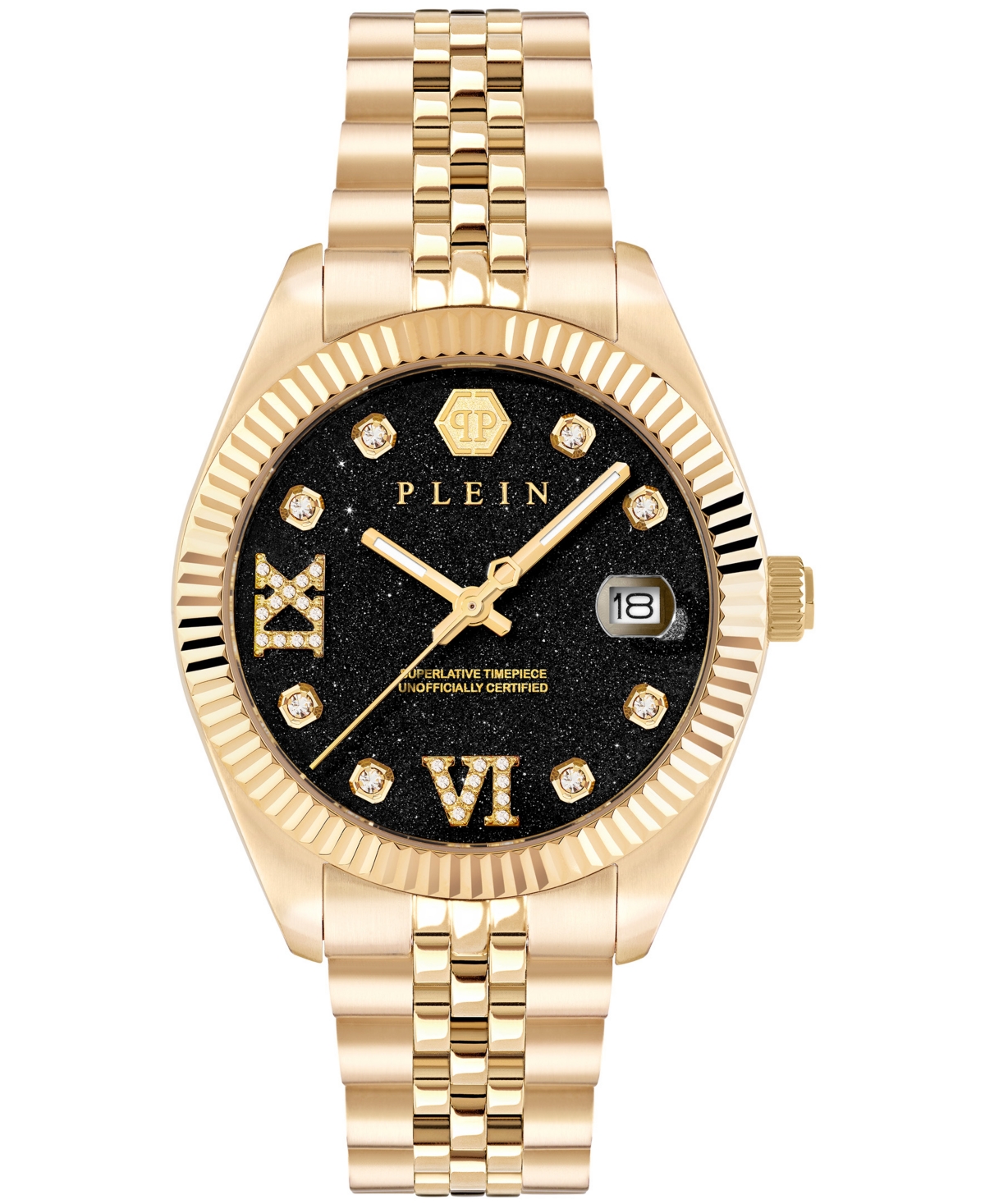 Click here for Philipp Plein Date Superlative Womens Ip Yellow Go... prices