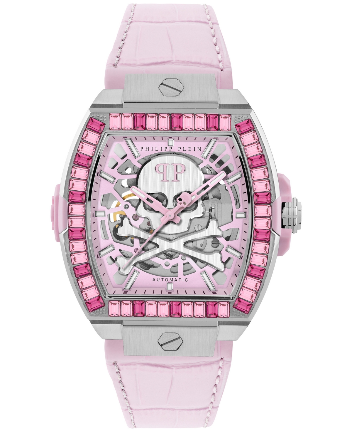 Click here for Philipp Plein The keleton 2.0 Mens Pink Calf Leath... prices