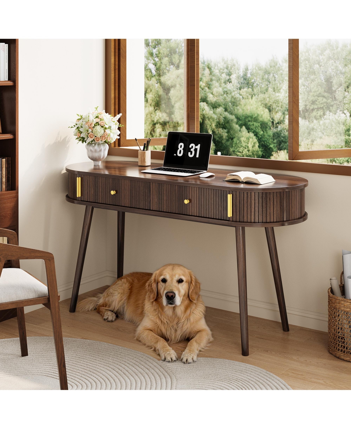 Click here for homfan Office Desk with 2 Drawers  55 Laptop Compu... prices