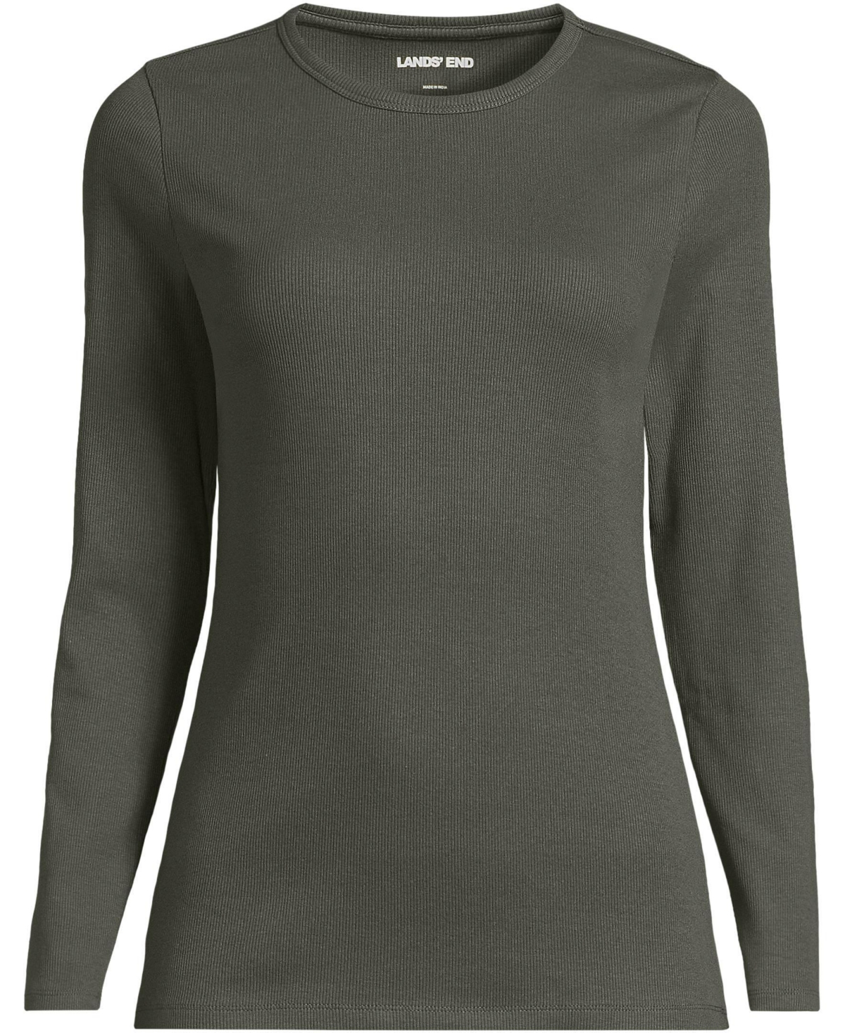 Click here for Lands End Womens Petite Long Sleeve Micro Rib T-Sh... prices
