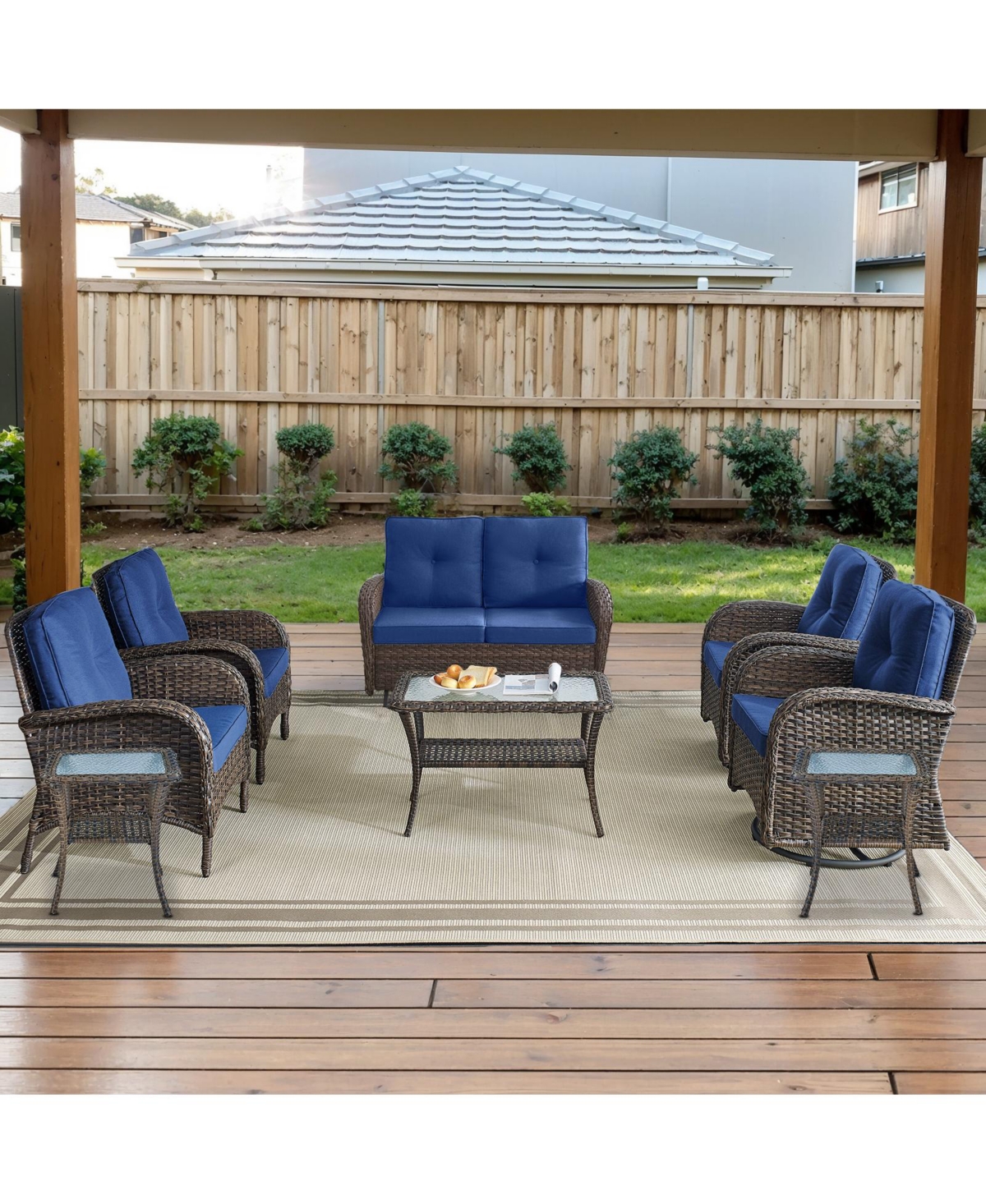 Click here for Bellefurn 8-Piece All-Weather Outdoor Wicker Famil... prices