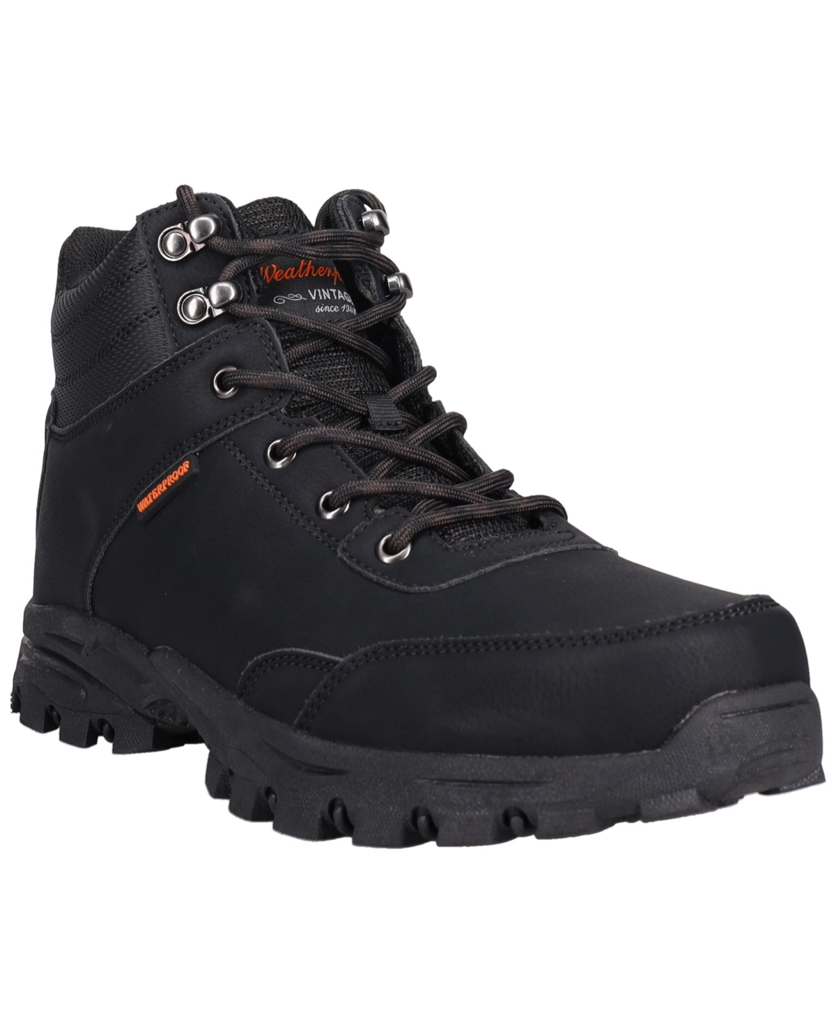 Click here for Weatherproof Mens Wrangel Round-Toe Boots - Black prices