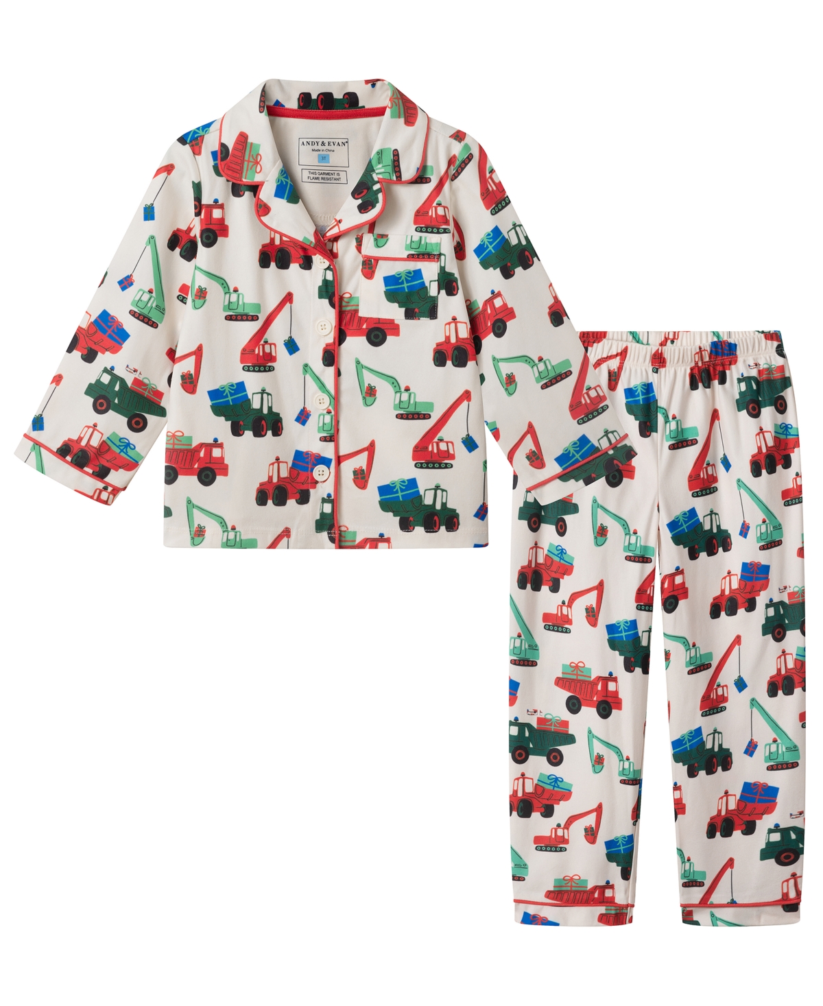 Click here for Andy & Evan Toddler Boys 2T-4T Holiday Trucks Prin... prices