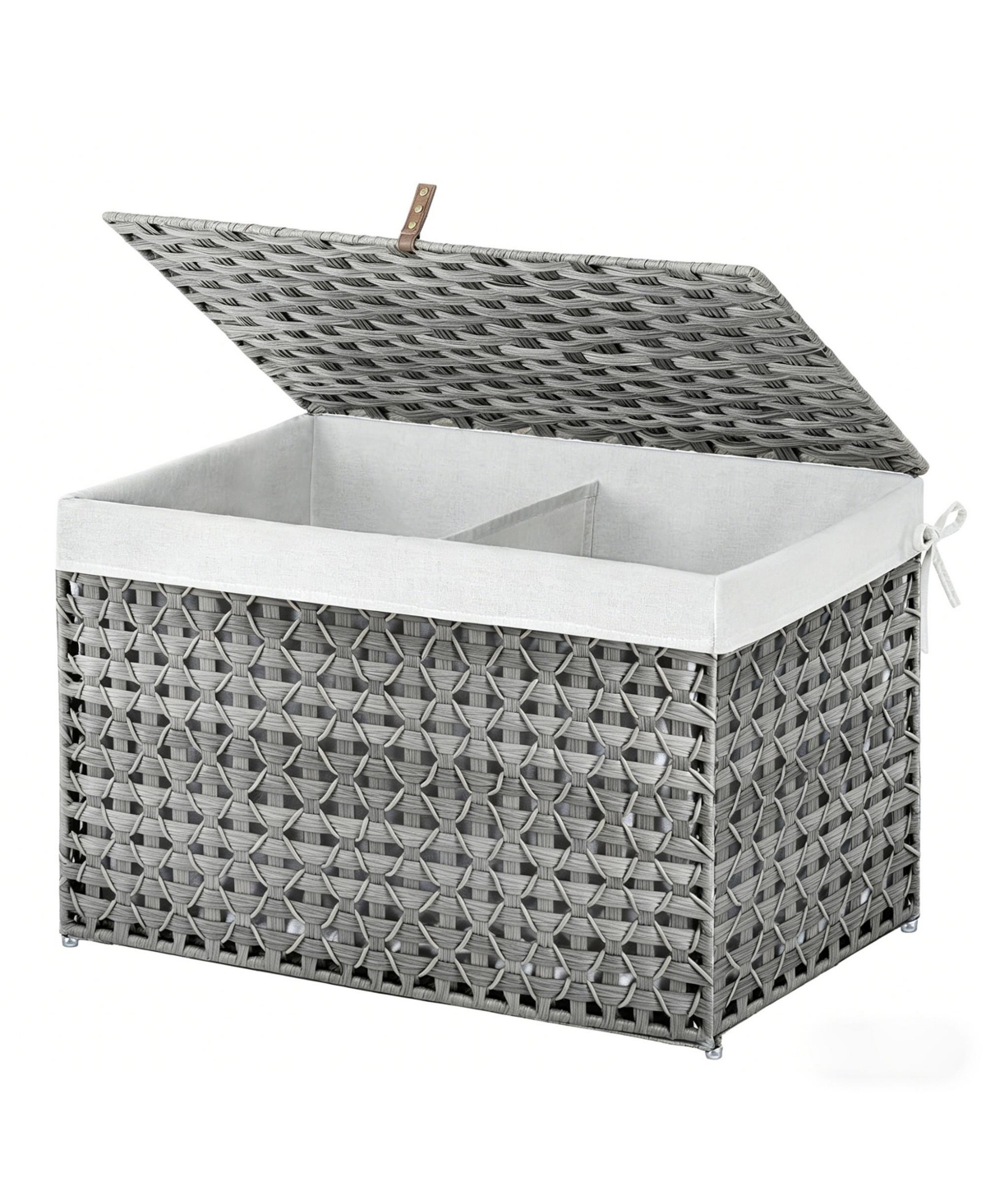 Click here for homfan Pe Rattan Storage Basket with Lid and Remov... prices