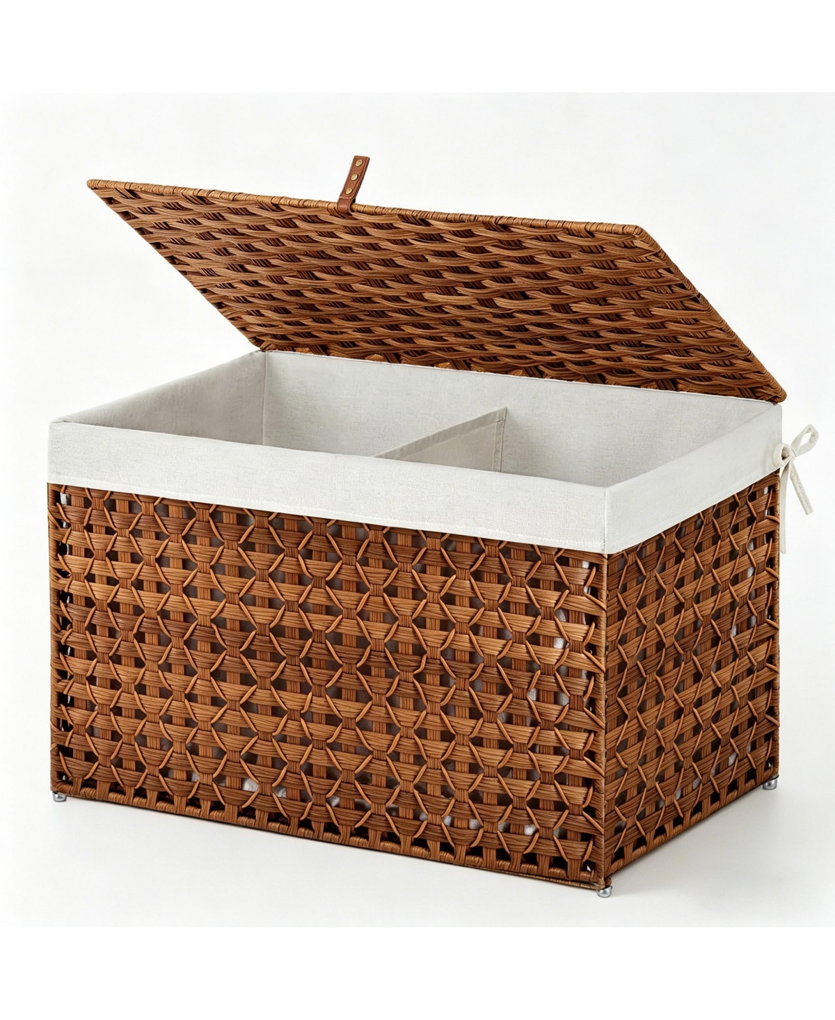 Click here for homfan Pe Rattan Storage Basket with Lid and Remov... prices