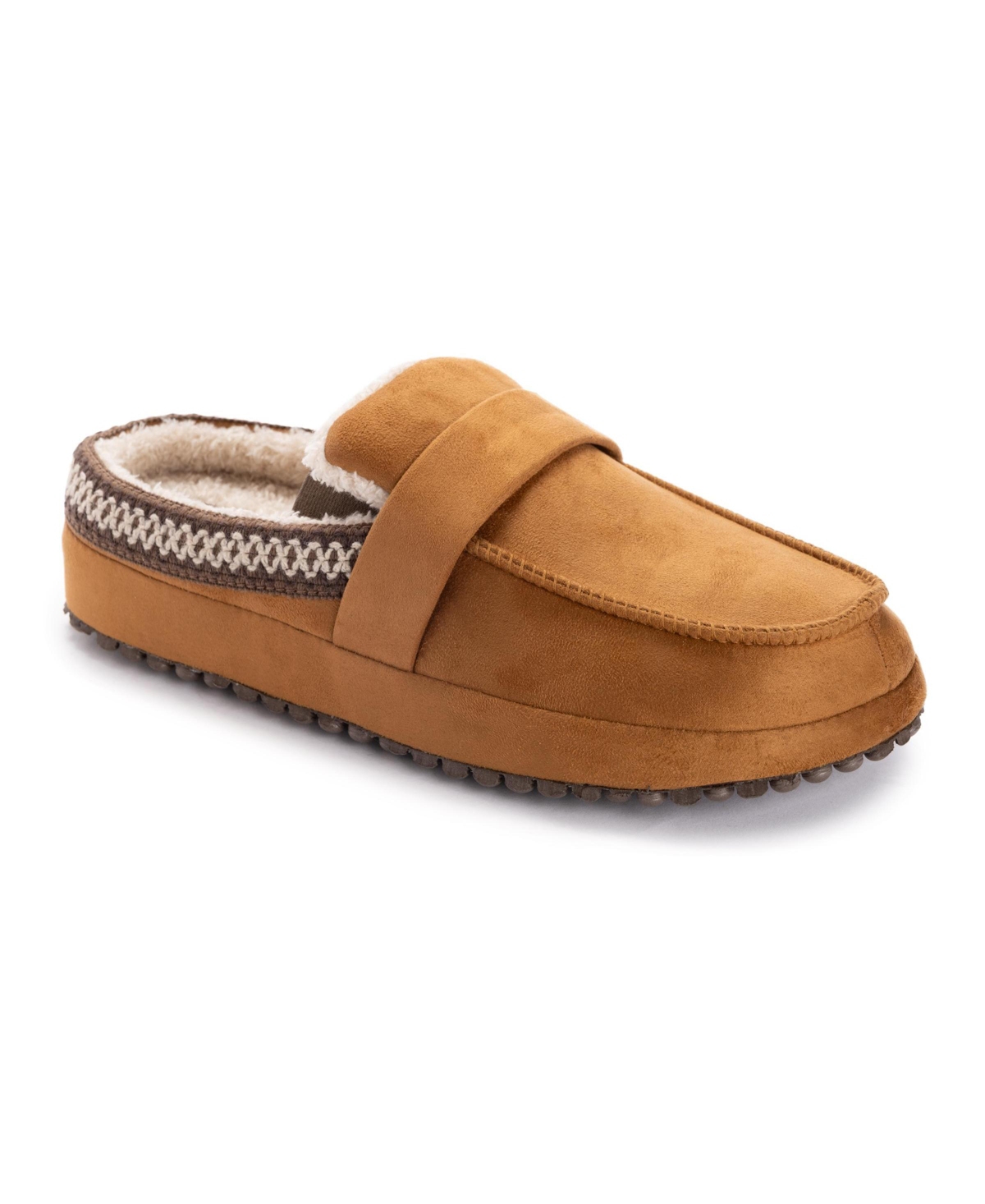 Click here for Muk Luks Womens Cabin Moccasin Mule Slippers - Tan prices