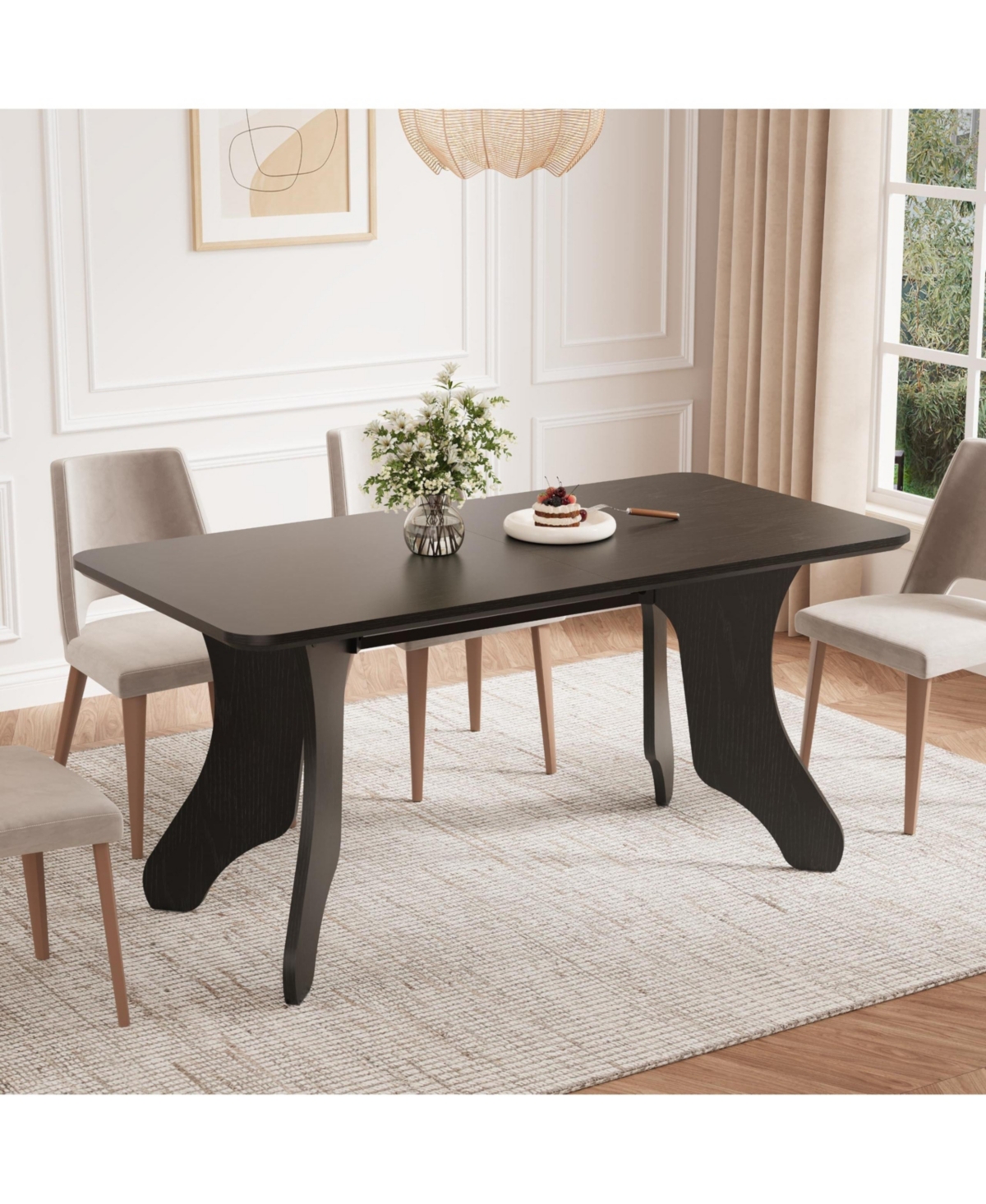 Click here for Dining Table  63 in Rectangular Dinner Table for 4... prices
