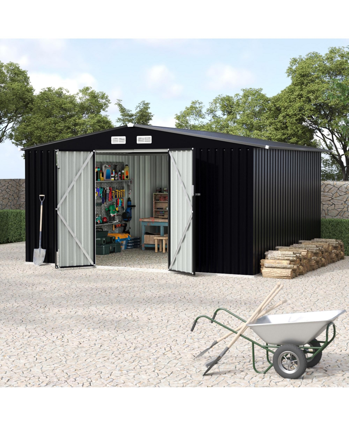 Click here for 8x10 Ft Outdoor Storage Shed  Heavy Duty Galvanize... prices