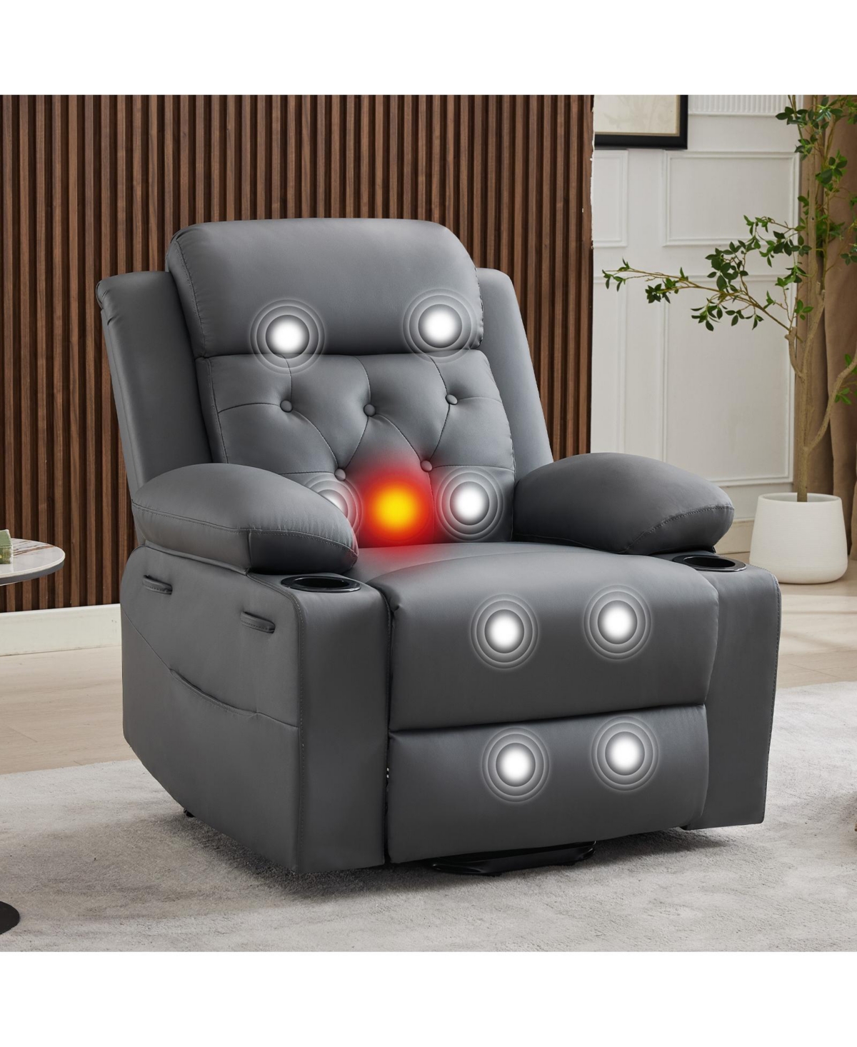 Click here for Power Lift Recliner Chair Oversized Pu Leather Ele... prices