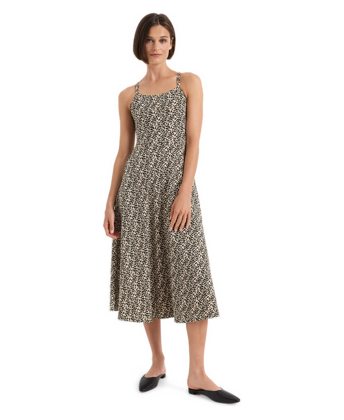 Click here for Pact Womens Fit and Flare Midi Dress Made With Org... prices