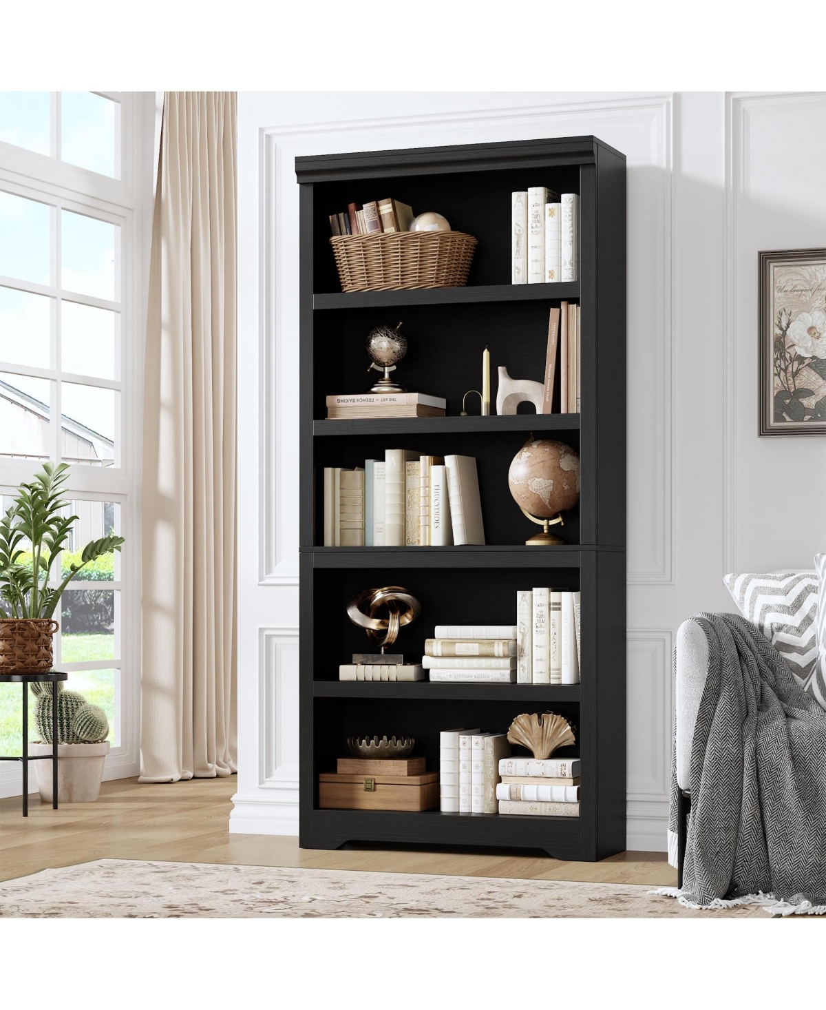 Click here for Modern 5-Tier Open Bookshelf  69 in. Tall Mdf Floo... prices