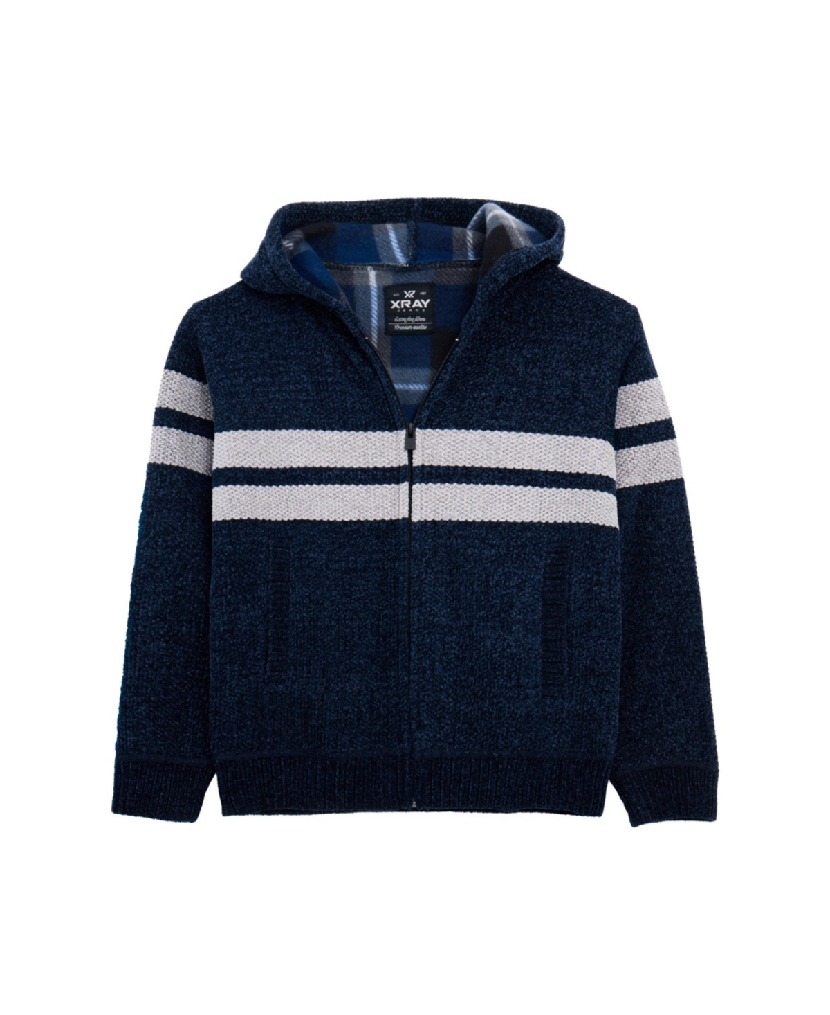 Click here for Xray Boys Size 4-18 Fleece Lined Full Zip Hooded C... prices